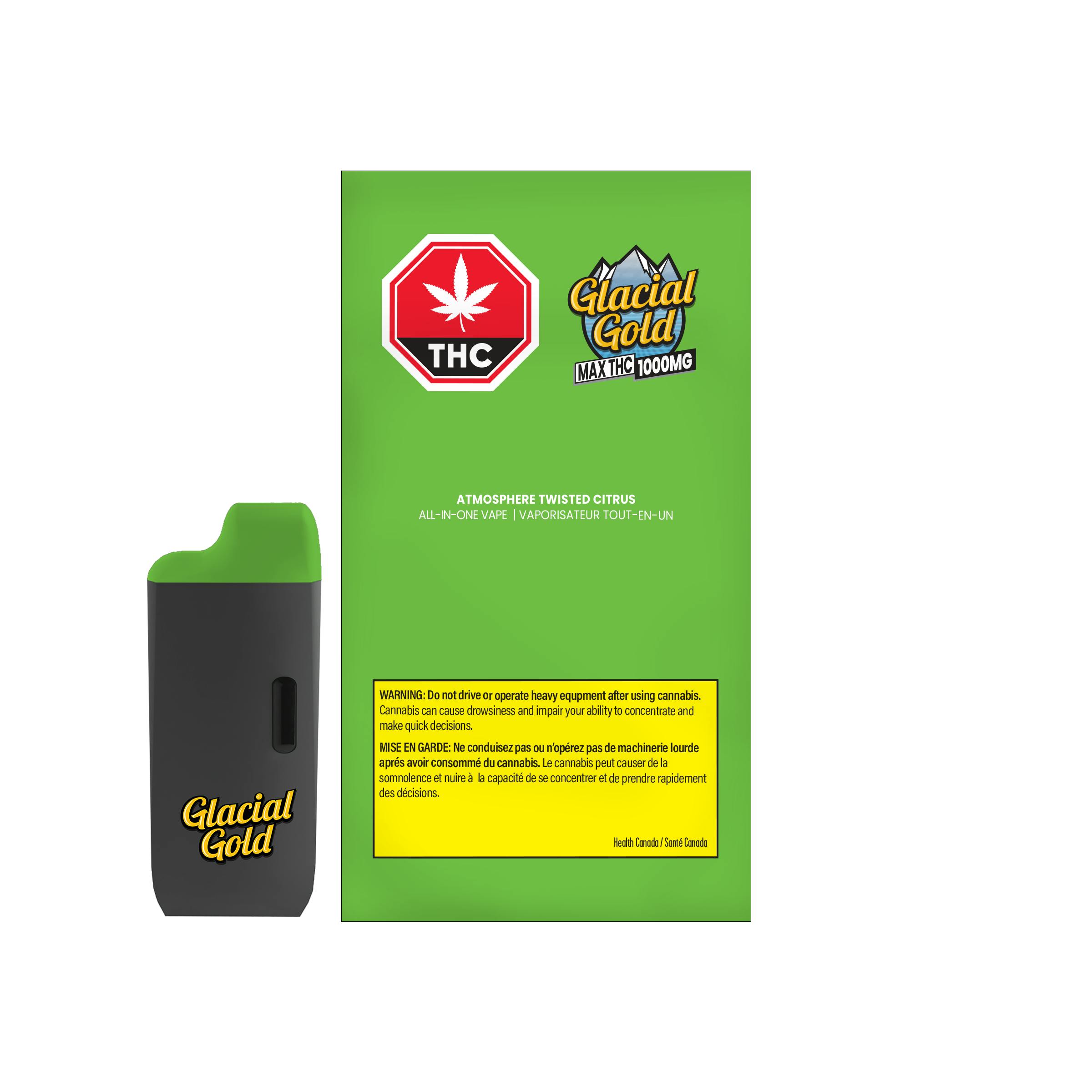 Atmosphere Twisted Citrus AIO Vape | 2G - Glacial Gold