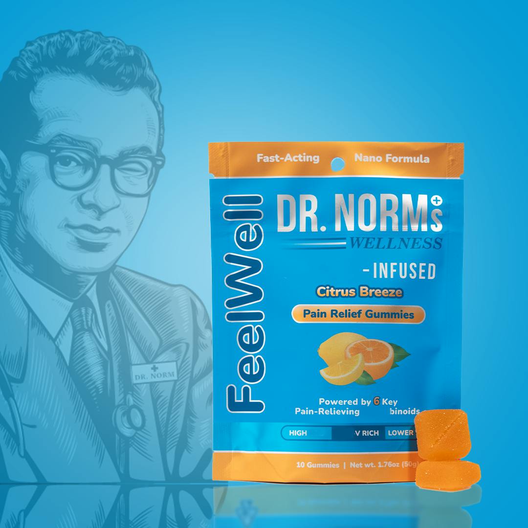 FeelWell Citrus Breeze Pain Relief Gummies - Dr. Norm's