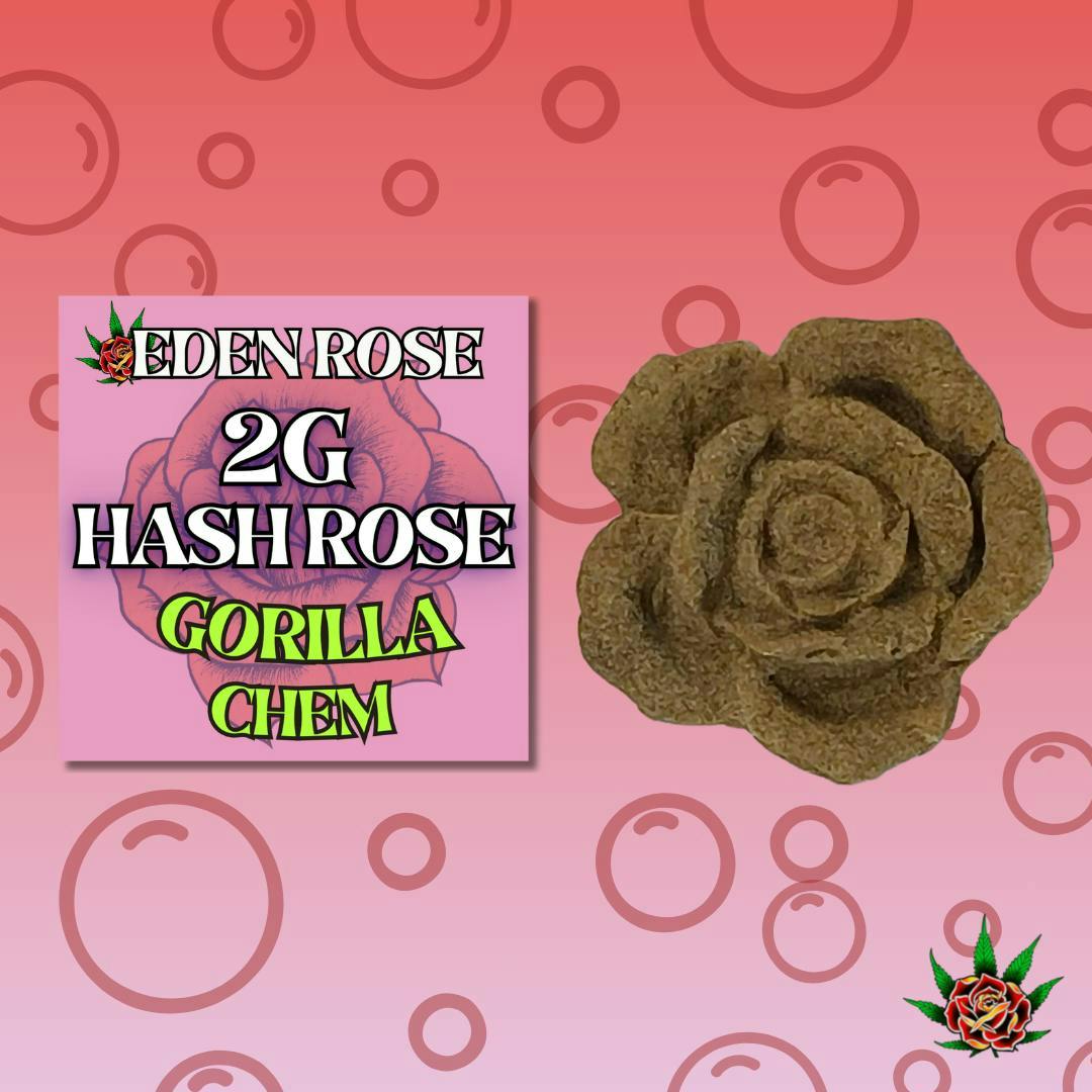 Eden Rose Bubble Hash Rose 2g - Gorilla Chem (Sativa) - Eden Rose Processing