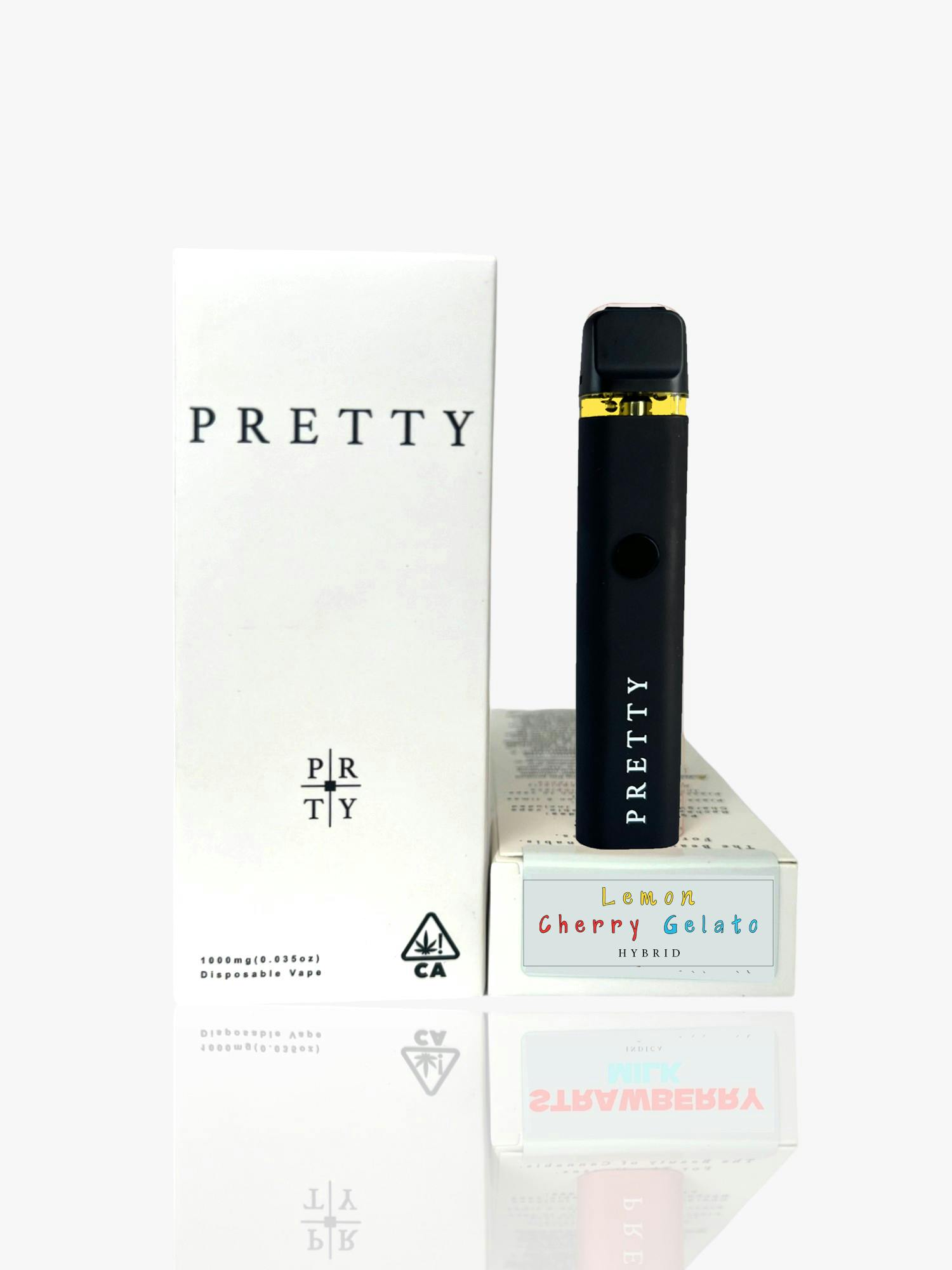 ALL-IN-ONE VAPE | BLACK & WHITE | LEMON CHERRY GELATO | 1G - Pretty