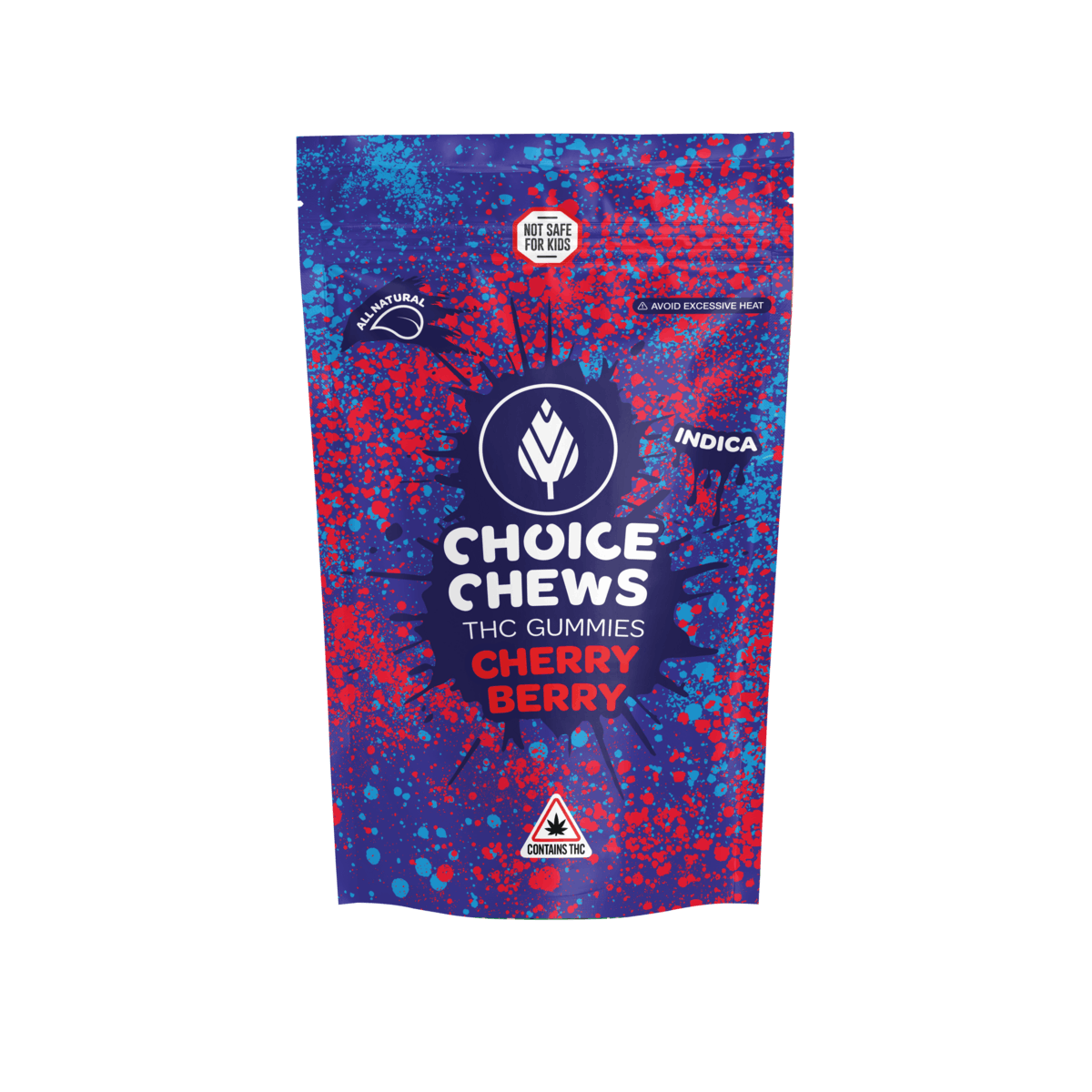 Choice Chews- Cherry Berry (Indica) 100mg - Choice Chews