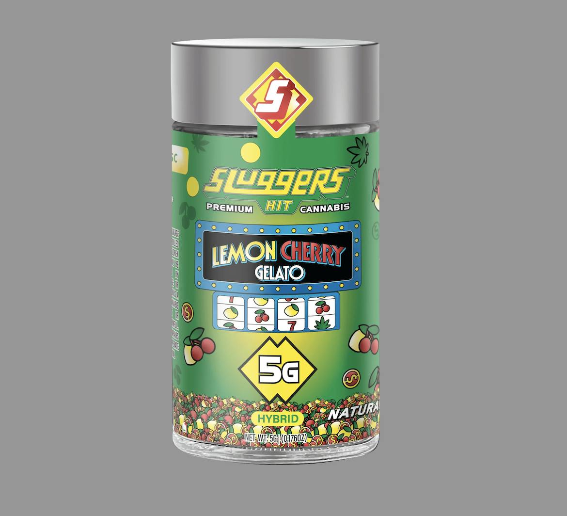 Sluggers | Lemon Cherry Gelato | 5g Flower - Sluggers Hit Sluggers | Lemon Cherry Gelato | 5g Flower - Sluggers Hit