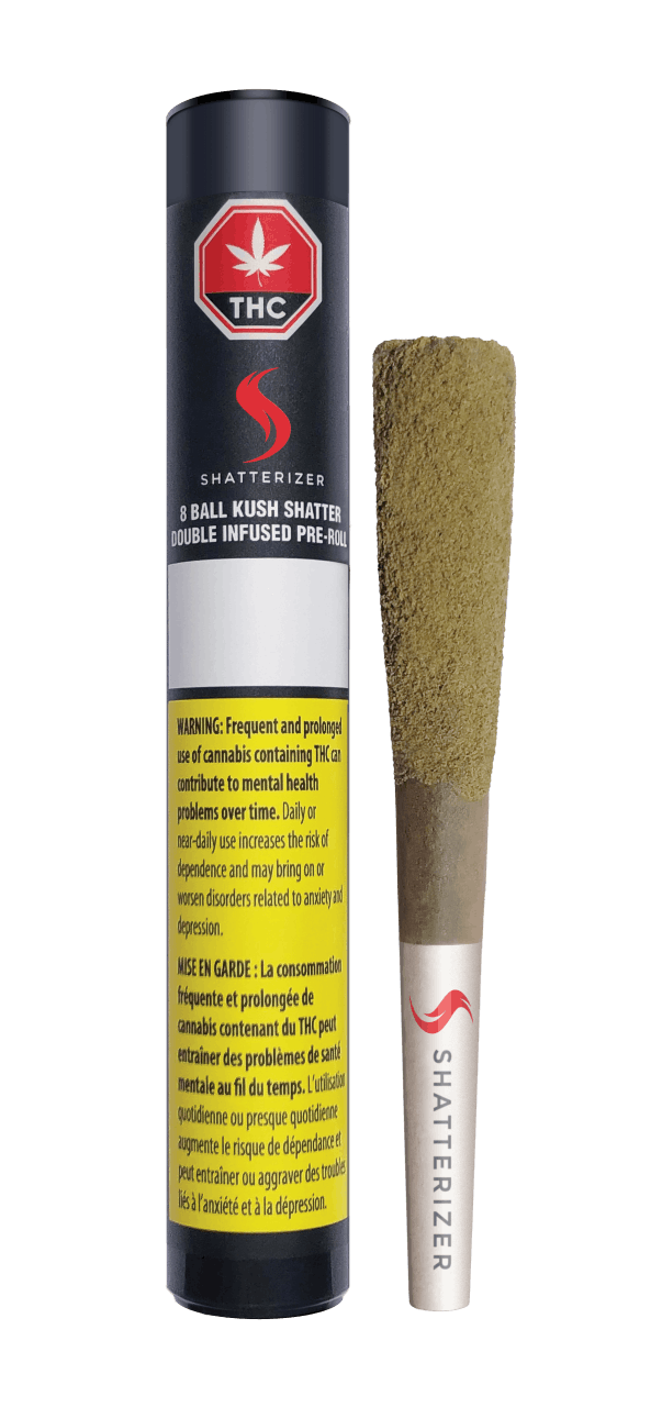 8 Ball Kush Shatter Double Infused Pre-Roll 1g - Shatterizer Extracts