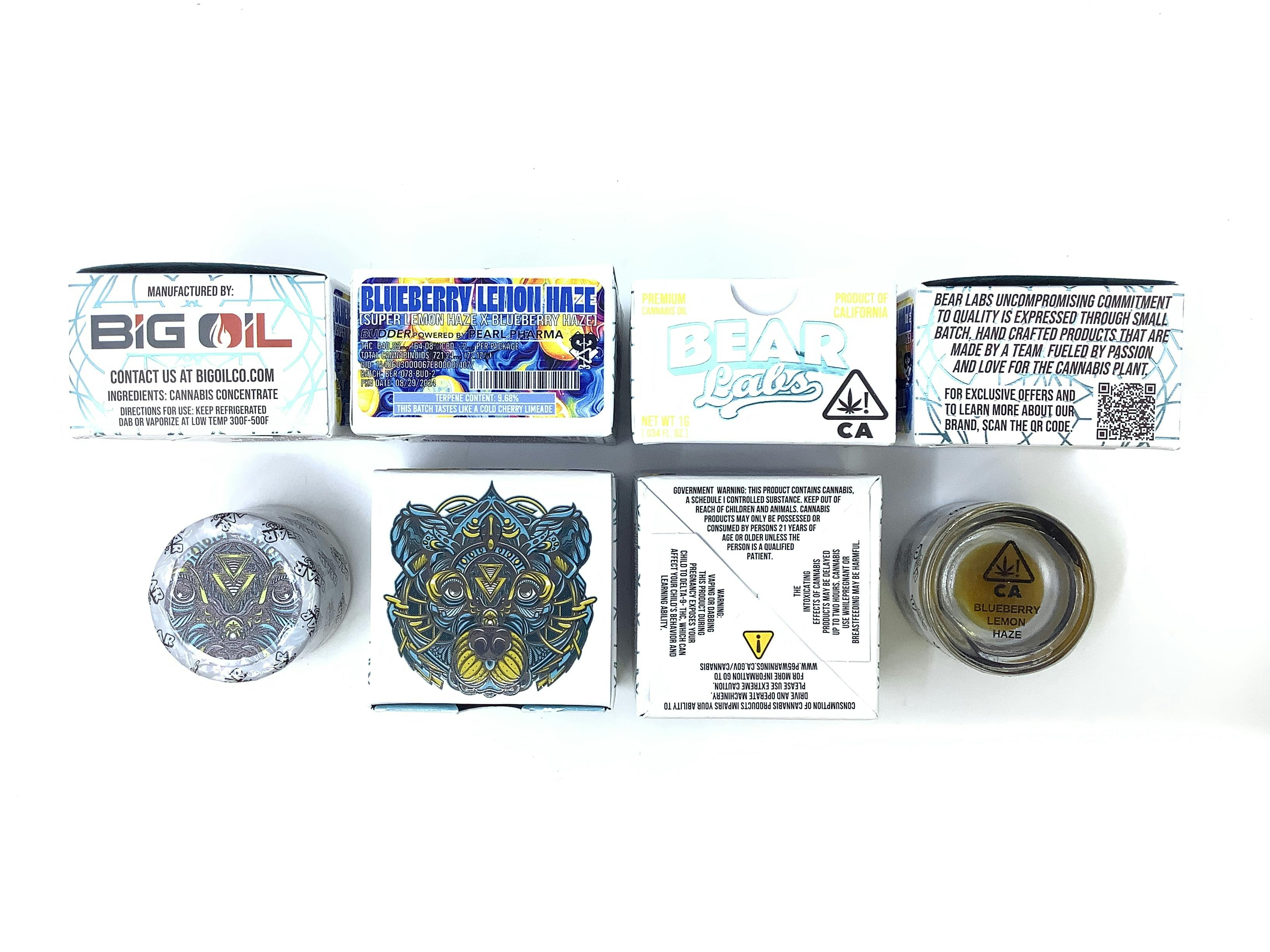 Blueberry Lemon Haze Budder - 1g - Bear Labs