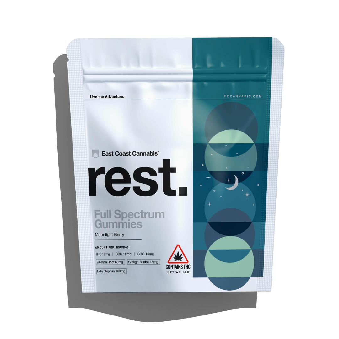 Rest Gummies - Moonlight Berry - 100mg/10pk - East Coast Cannabis