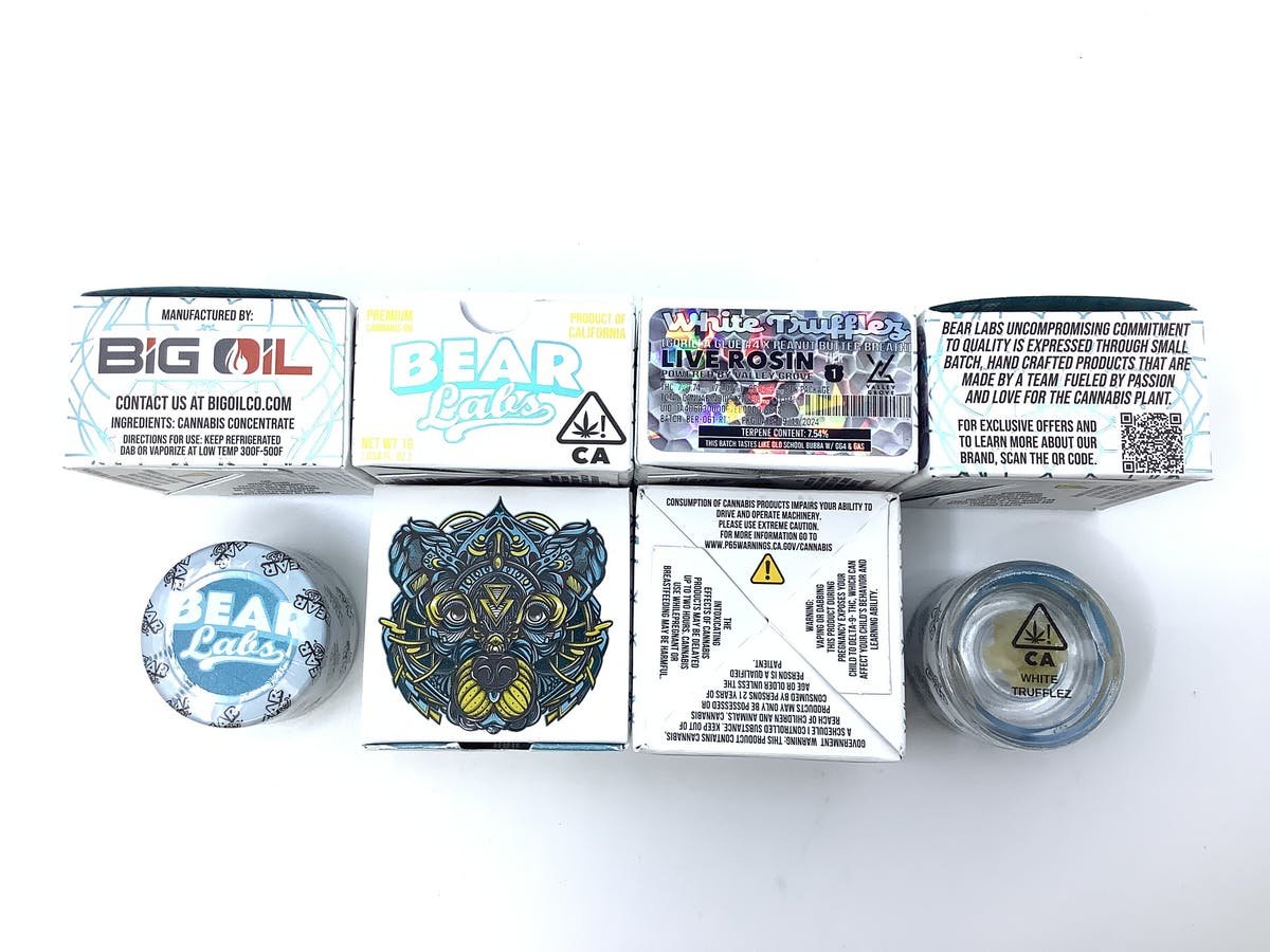 White Trufflez T1 Live Rosin - 1g - Bear Labs