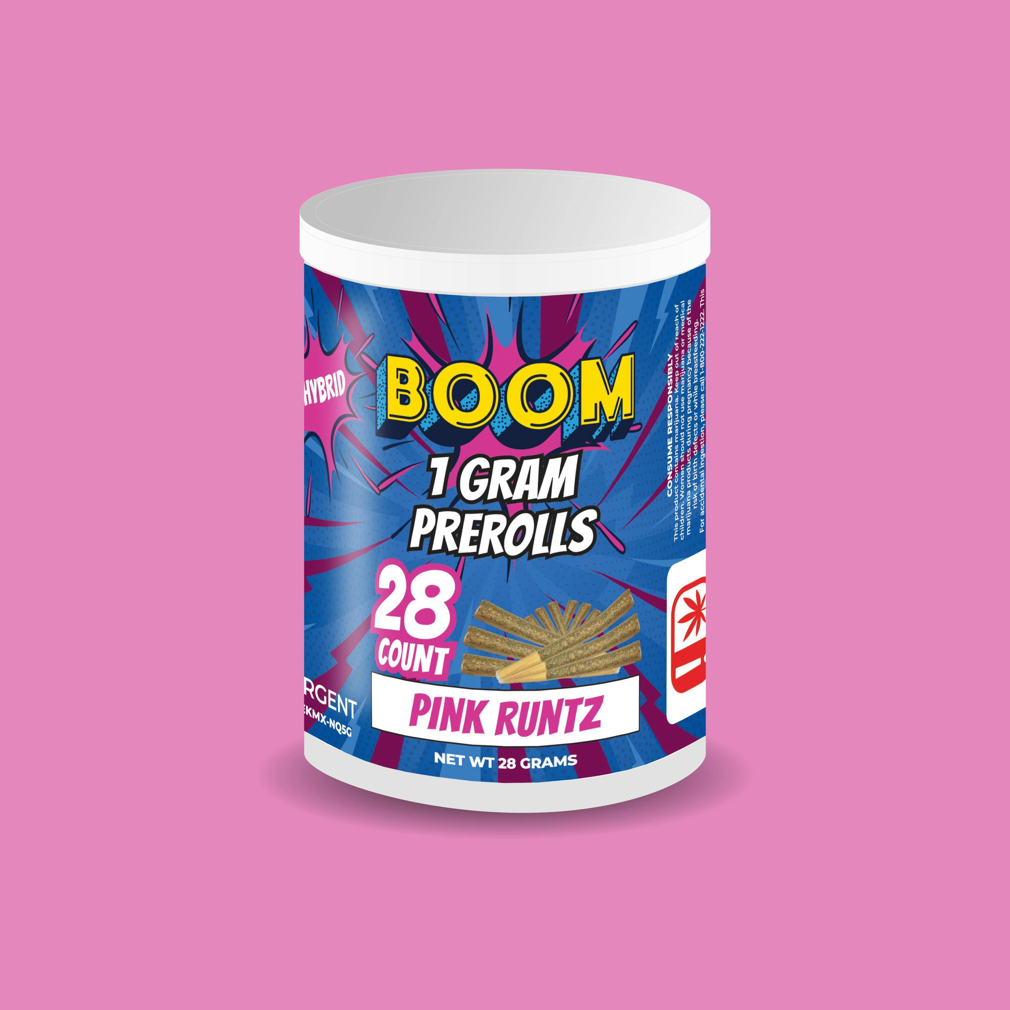 Pink Runtz - 28pk - 1 Gram Flower Prerolls - Boom