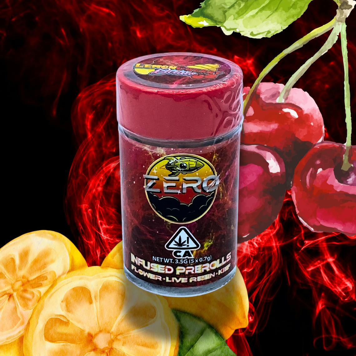 Lemon Cherry Infused 5Pk Zero Prerolls - Zero
