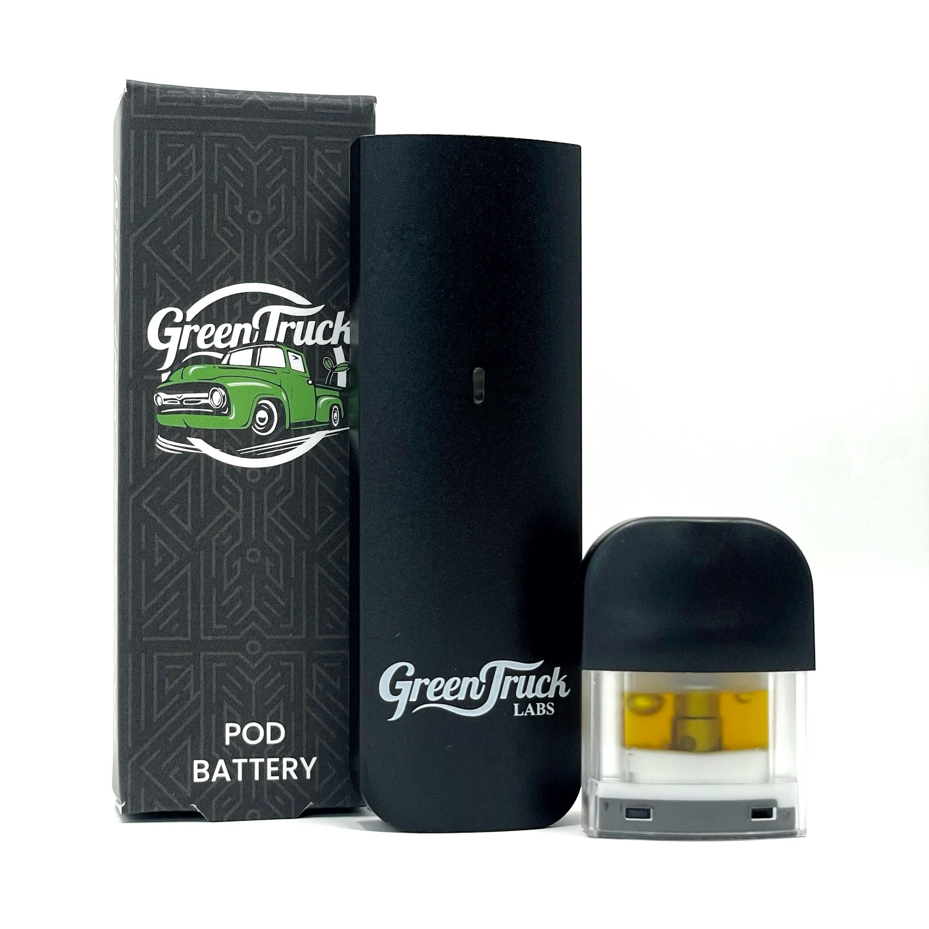 0.5g Pod + Battery Bundle: Cured Resin - Gas Face - Green Truck