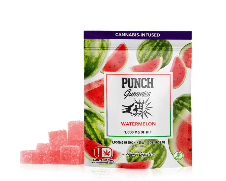 Watermelon Extreme Gummies 1,000mg (OK) - Punch Edibles & Extracts