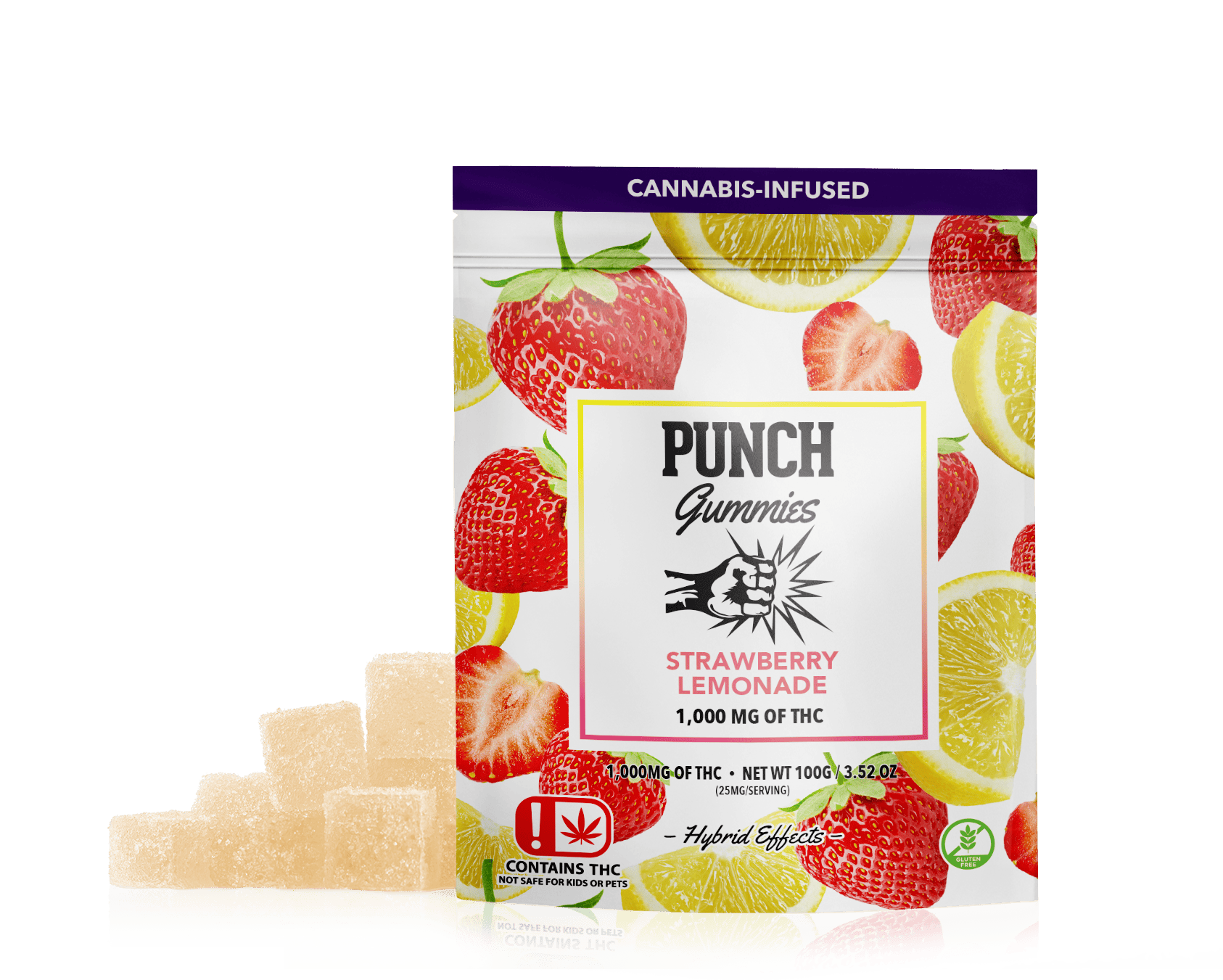 Strawberry Lemonade Extreme Gummies 1,000mg (OK) - Punch Edibles & Extracts