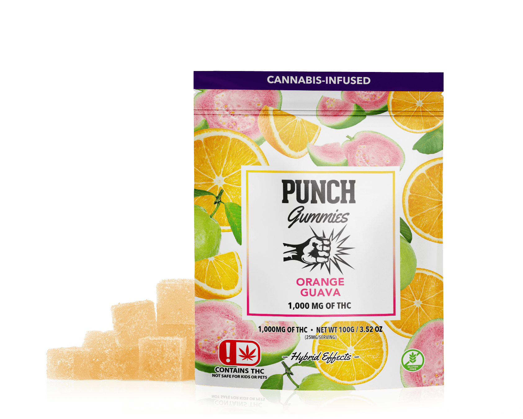 Orange Guava Extreme Gummies 1,000 (OK) - Punch Edibles & Extracts