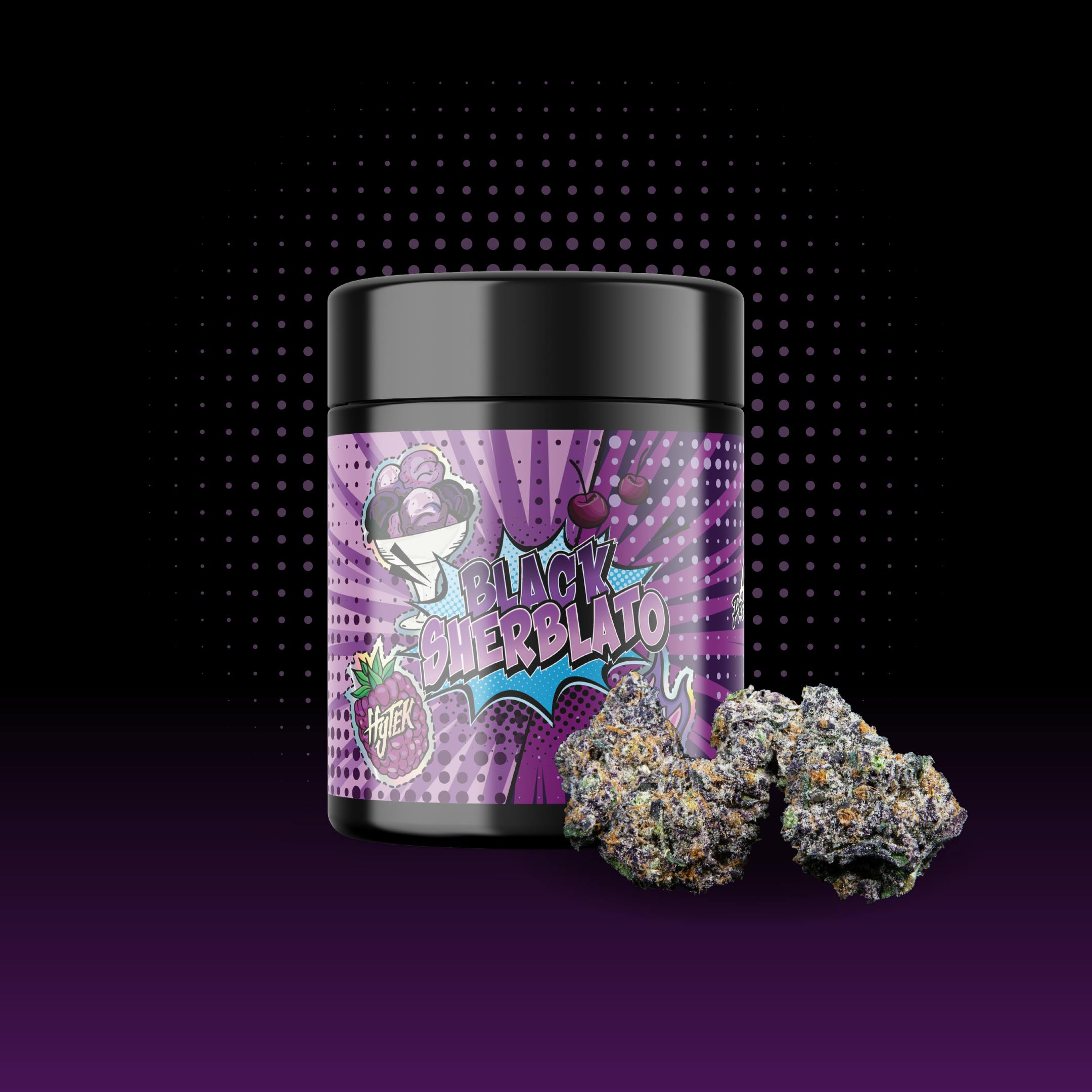 HYTEK | BLACK SHERBLATO | PREPACKED 1/2 OZ JAR | 14g - Hytek