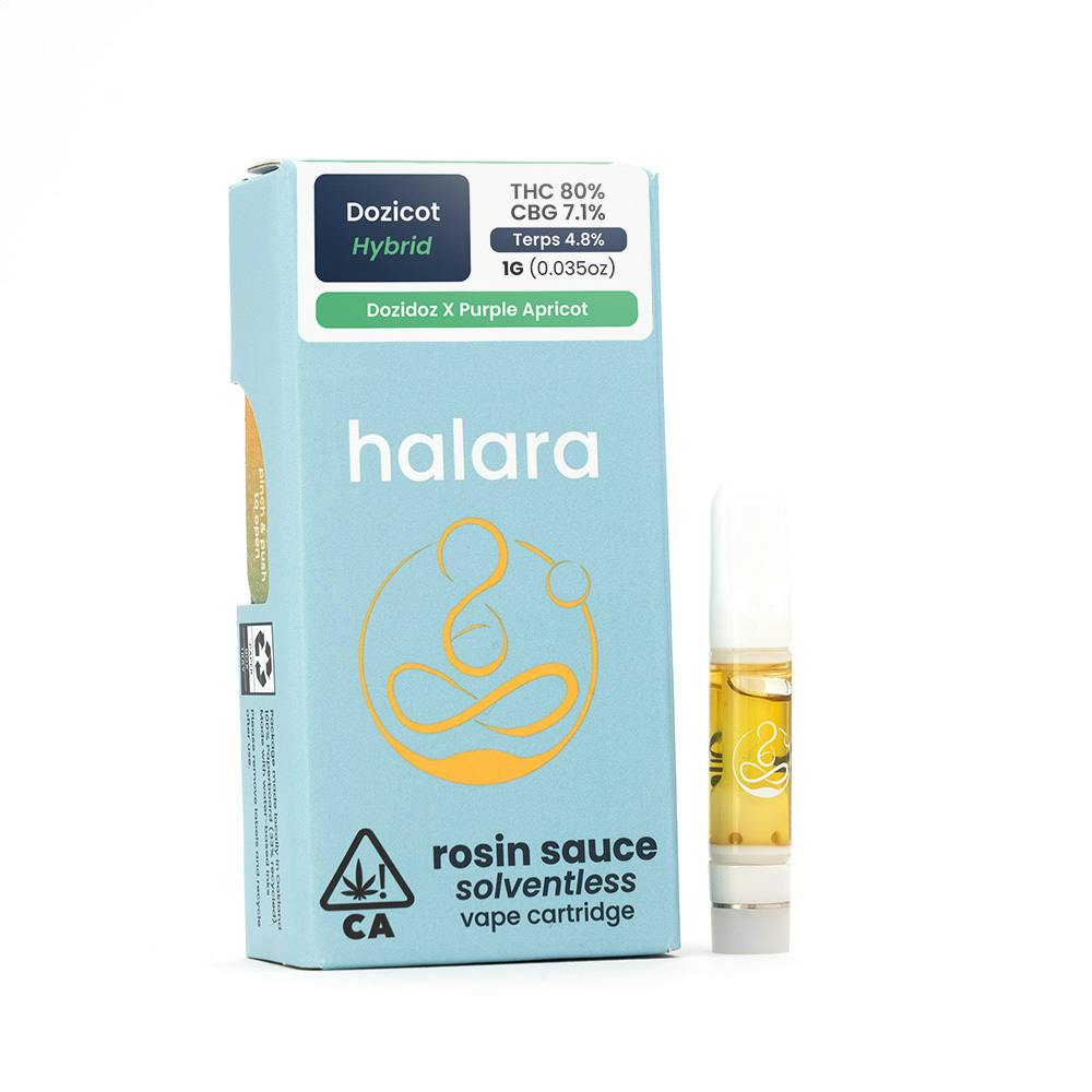 Solventless Rosin Sauce - Dozicot Vape 1G Cartridge - Halara