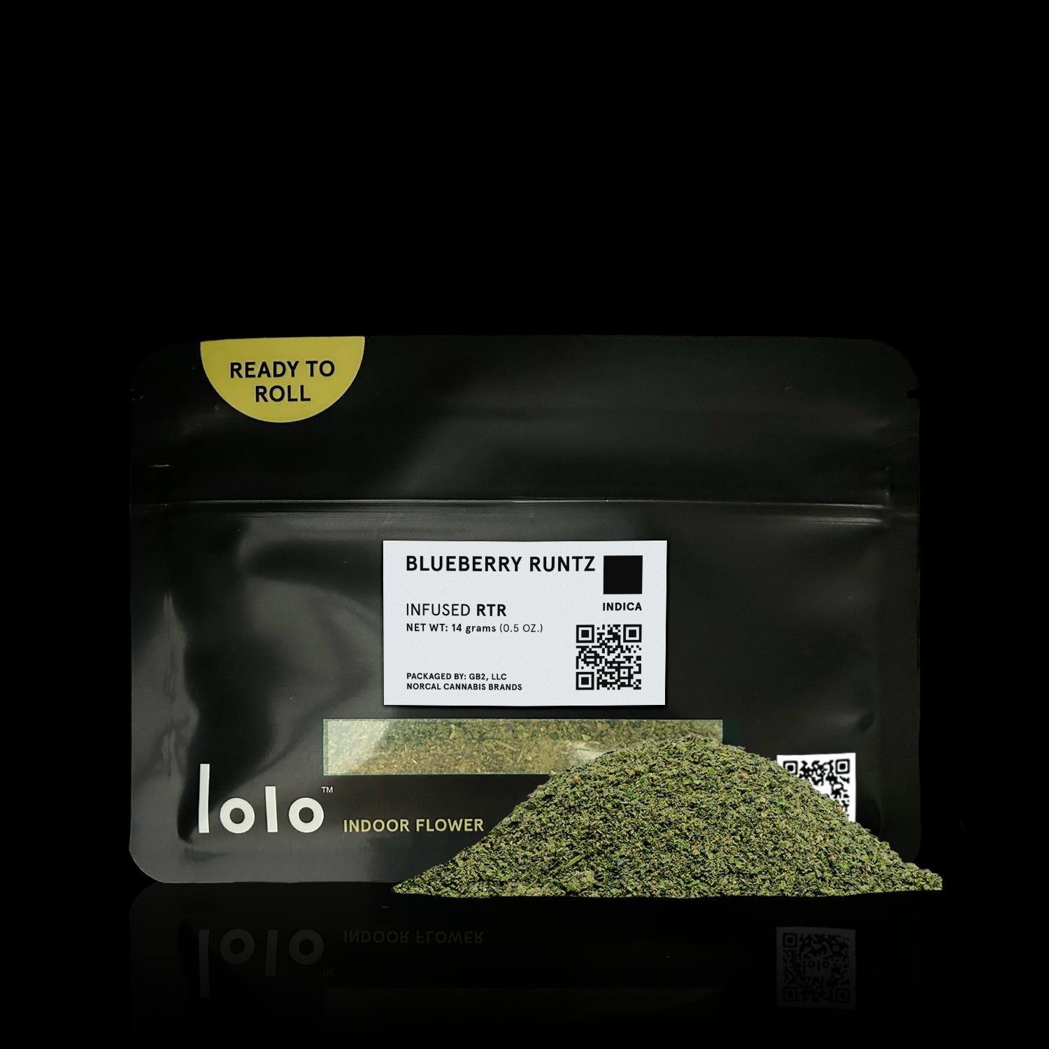 Blueberry Runtz | Indoor Kief Infused Ready To Roll | 14g - lolo