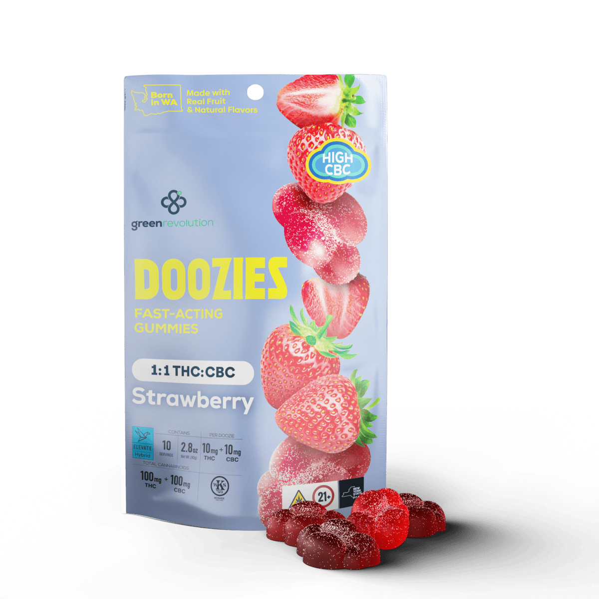 Doozies | CBC Strawberry Gummies [10pk] - Green Revolution