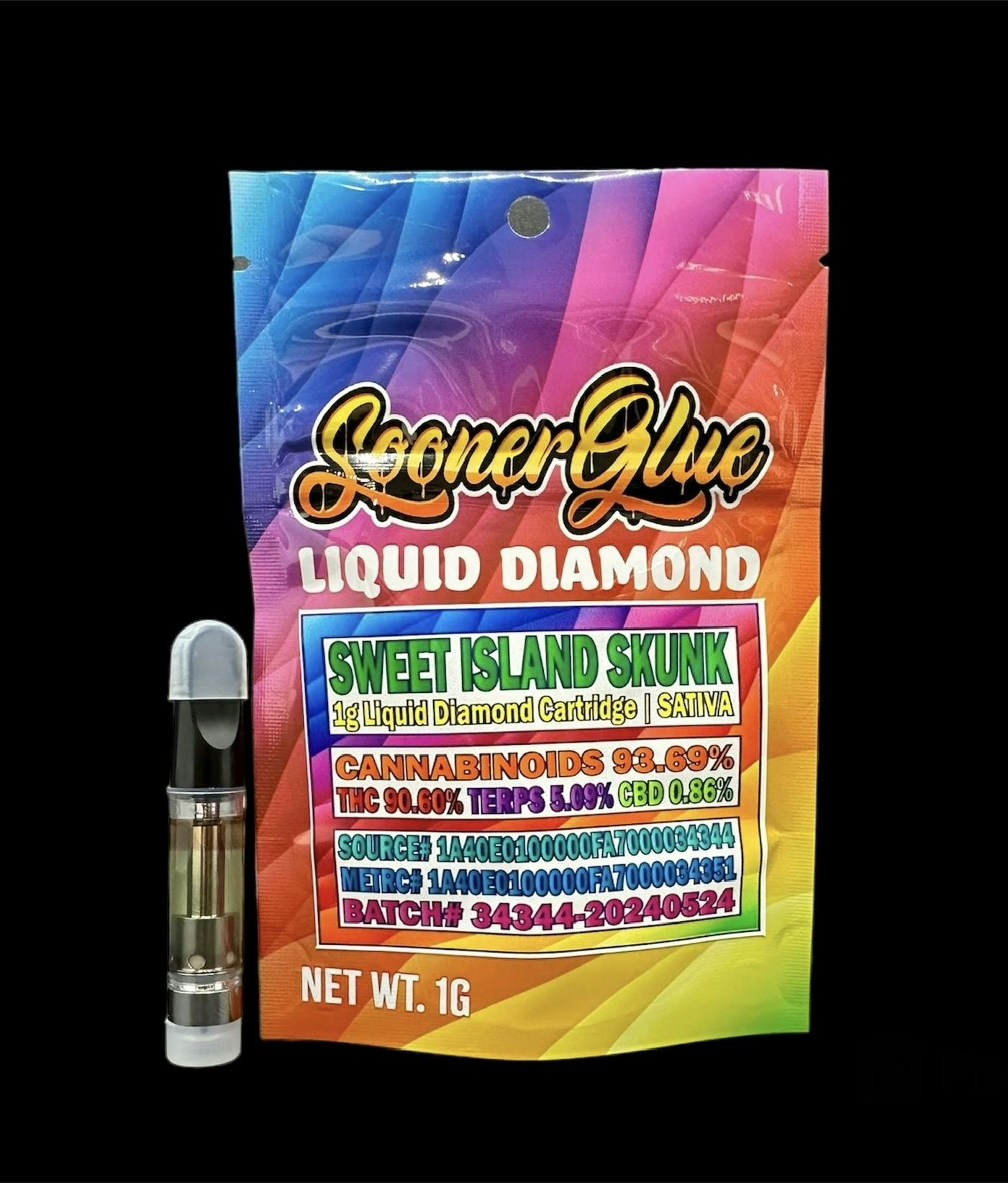 Sweet Island Skunk - 1g Liquid Diamond Cartridge - Sooner Glue