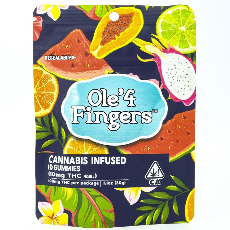 Blueberry 100mg 10 Pack Gummies - Ole' 4 Fingers - Ole'4 Fingers