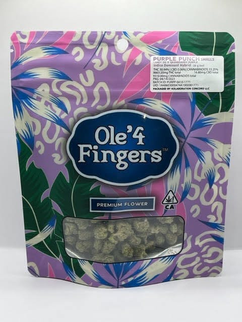 Purple Punch 28g Samlls Bag - Ole 4' Fingers - Ole'4 Fingers