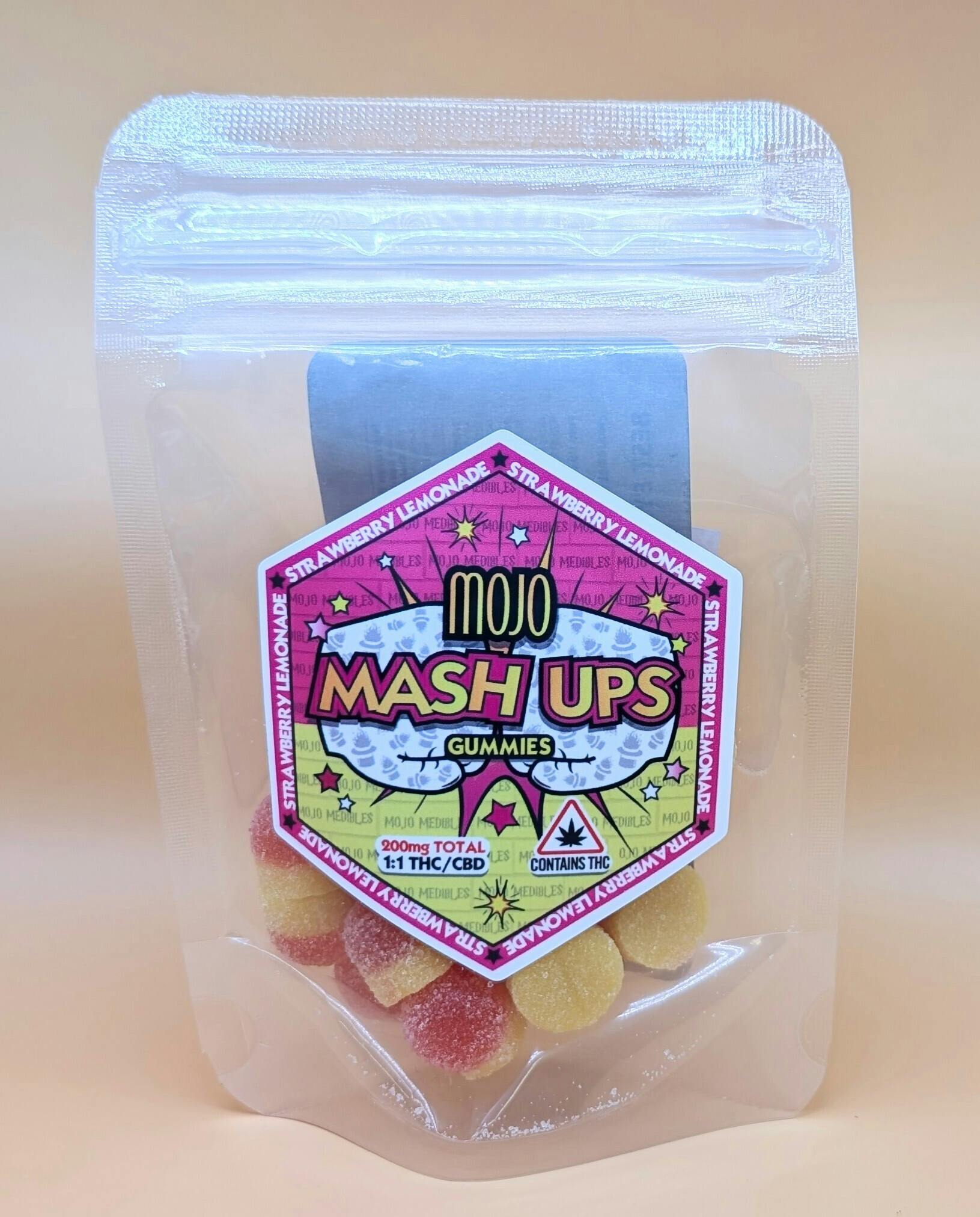 MOJO Mash Ups 1:1 Low Dose Gummies- STRAWBERRY LEMONADE - Mojo Medibles