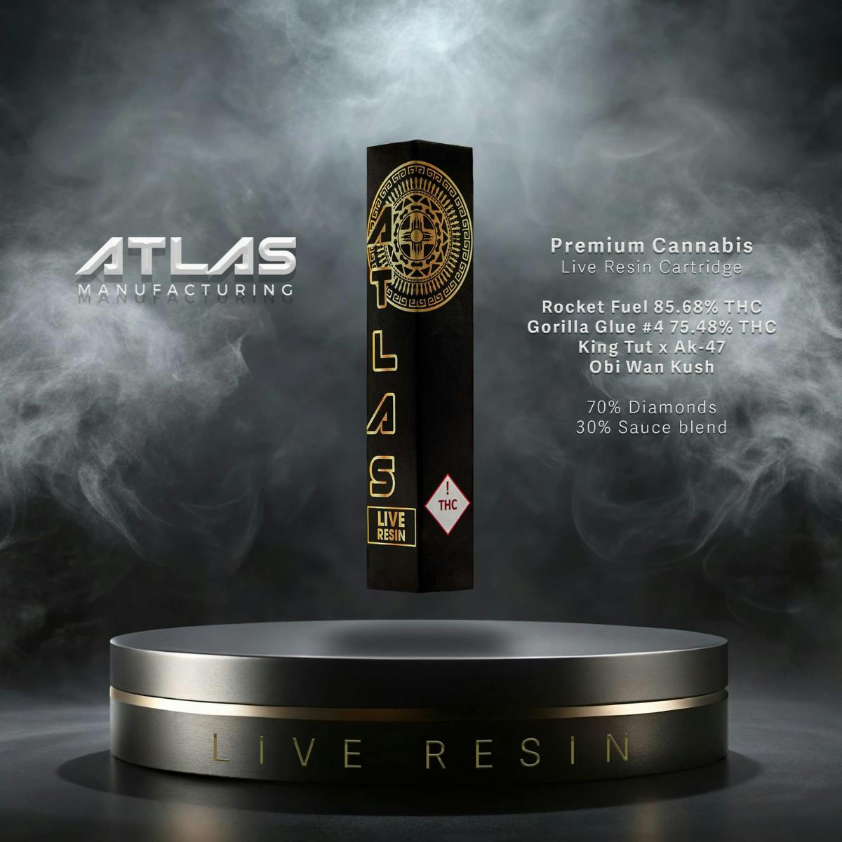 Atlas - 1g Diamond & Sauce Disposable - Fat Bastard - 710 Diamond co