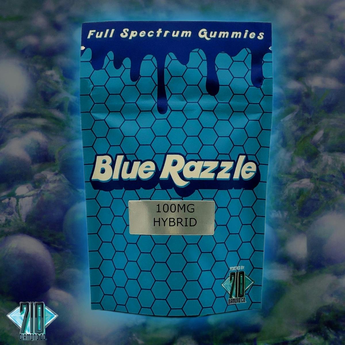710 Full Spectrum - Gummies - Blue Razzle - 100mg - 710 Diamond co