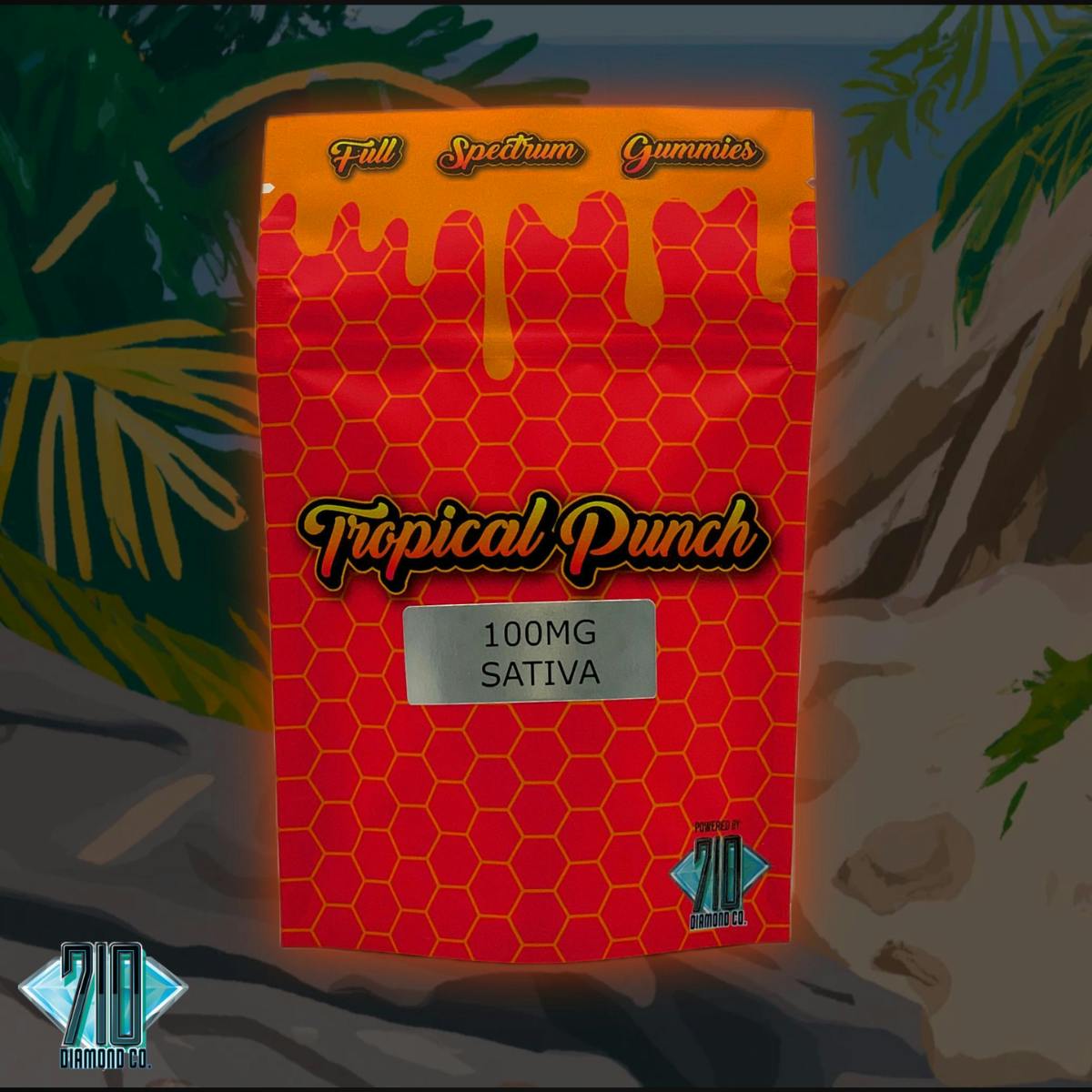 710 Full Spectrum - Gummies - Tropical Punch - 100mg - 710 Diamond co