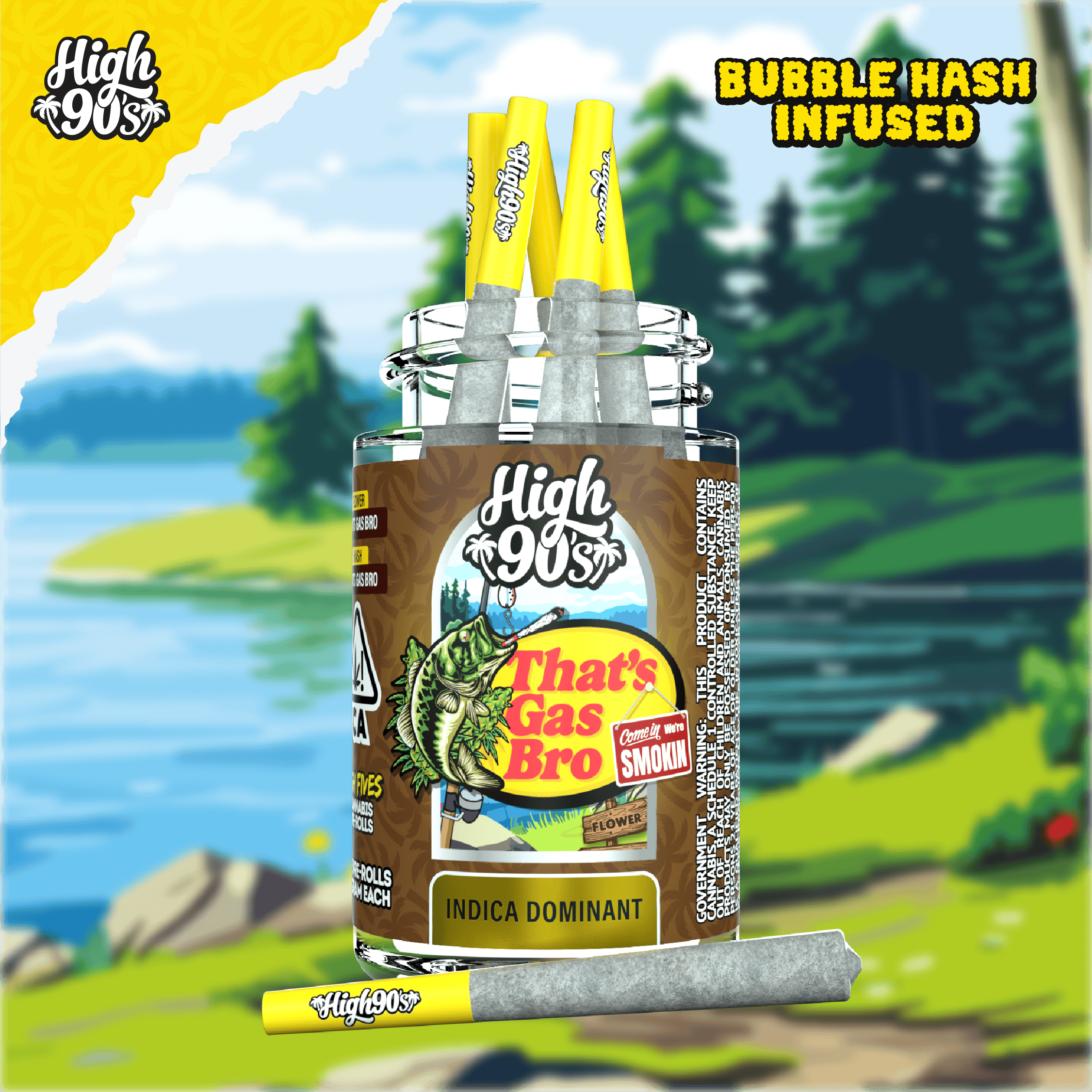 That's Gas Bro - 0.5g High Fives Bubble Hash Infused Pre-Rolls 5 Pack ...