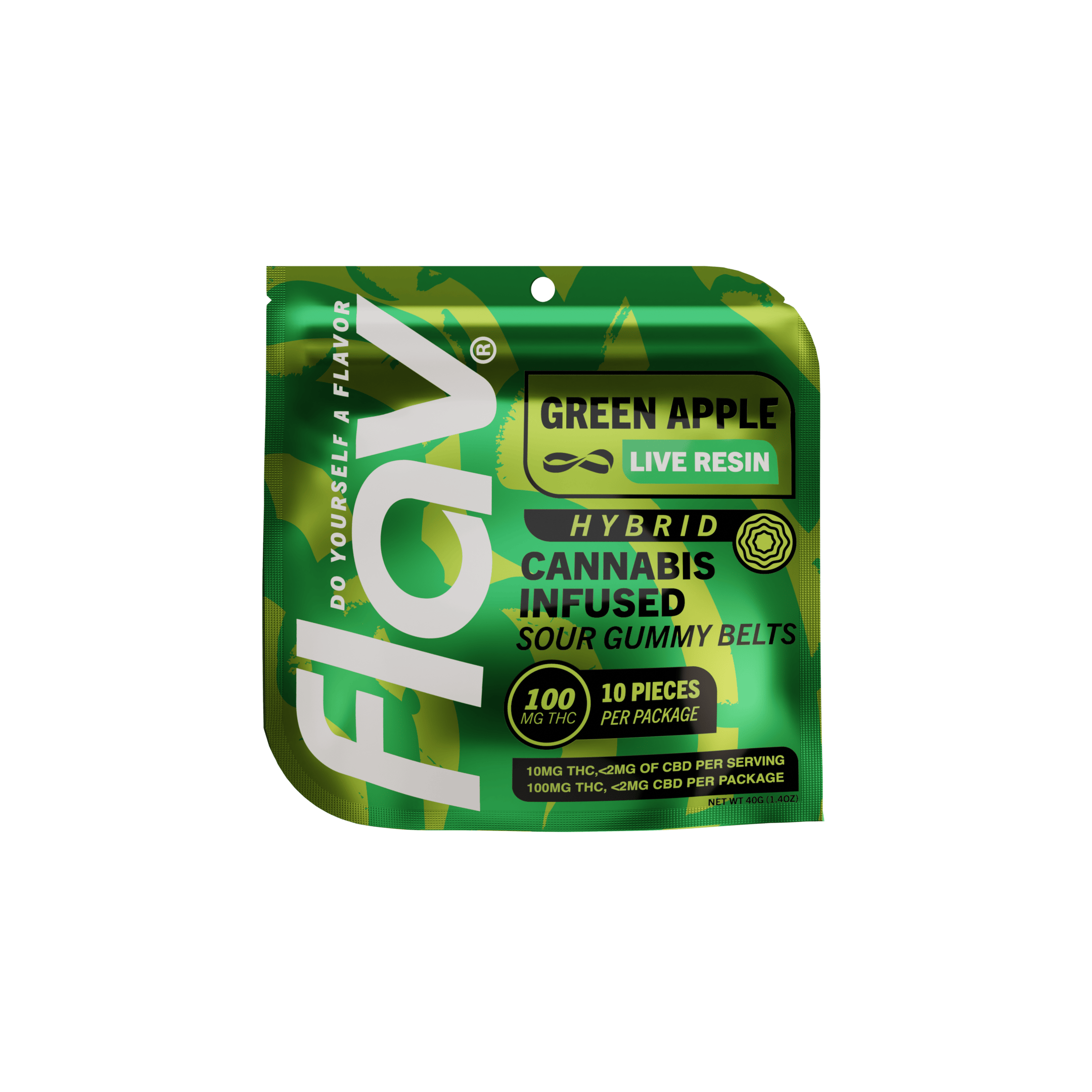 Flav - Belts - Live Resin - 100mg - Apple - Hybrid - Flav