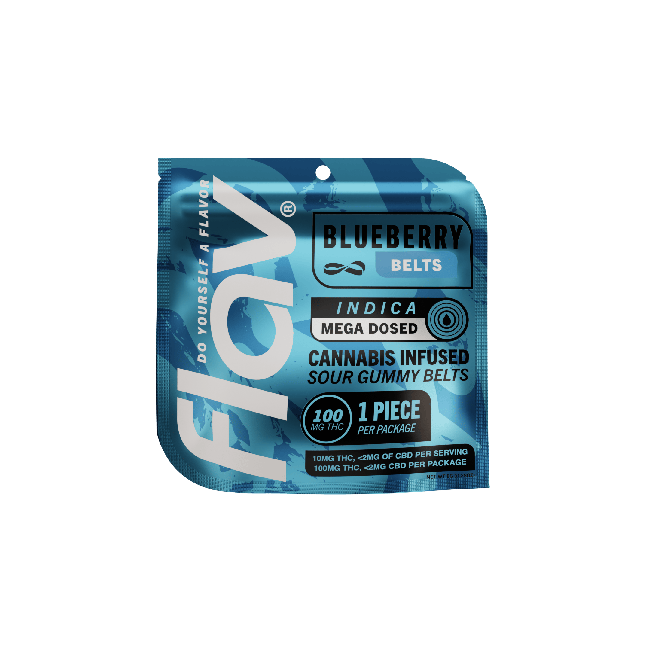Flav - Mega Belt - Live Resin - 100mg - Blueberry - Indica - Flav