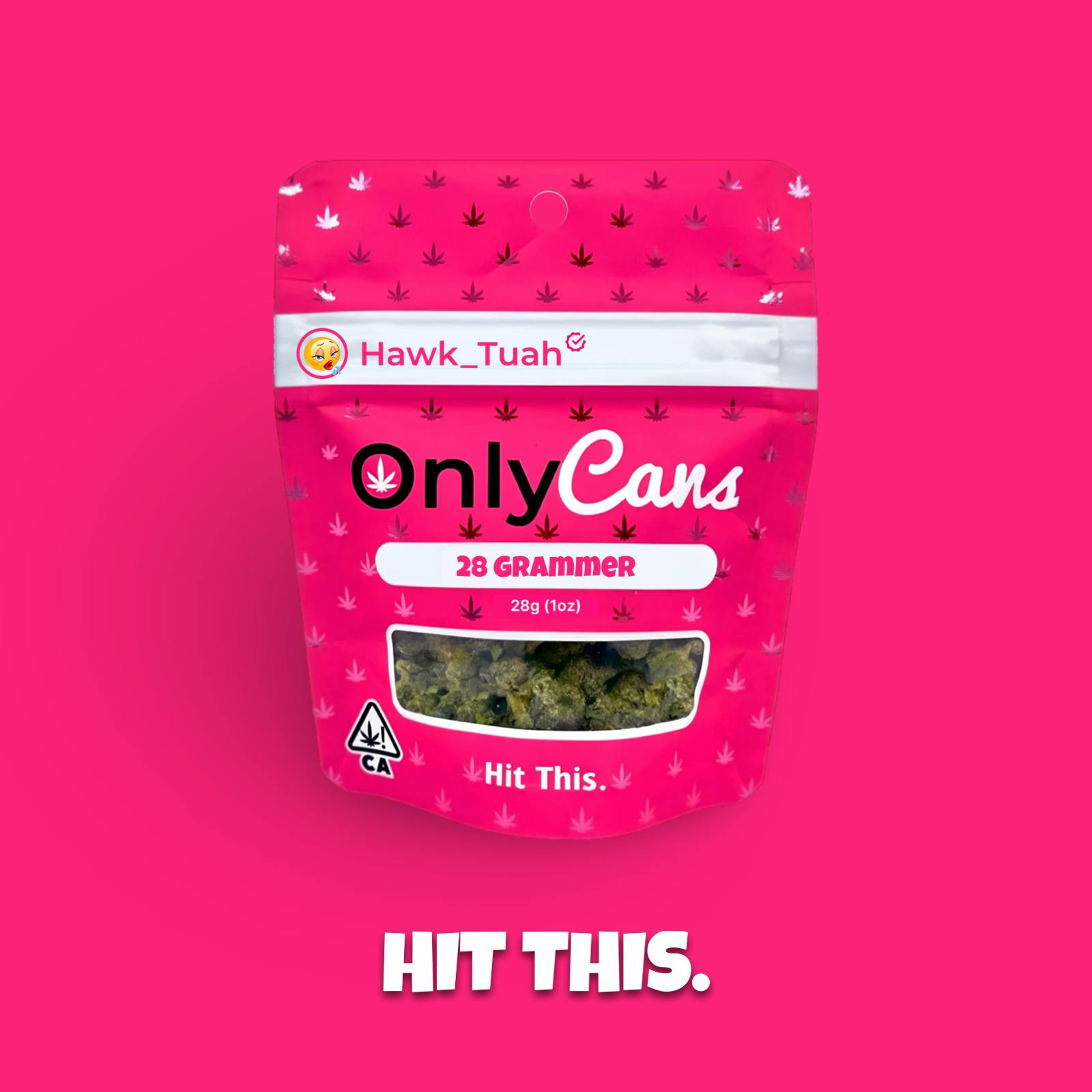 Hawk Tuah (Sativa Hybrid) - Smalls Indoor Flower - 28g - OnlyCans