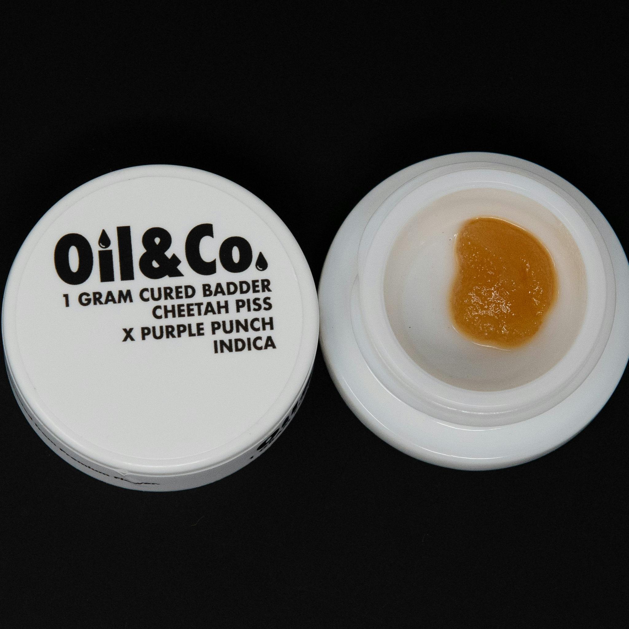 1g Cured Badder - Cheetah Piss X Purple Punch - Oil & Co (Indica) - Oil ...