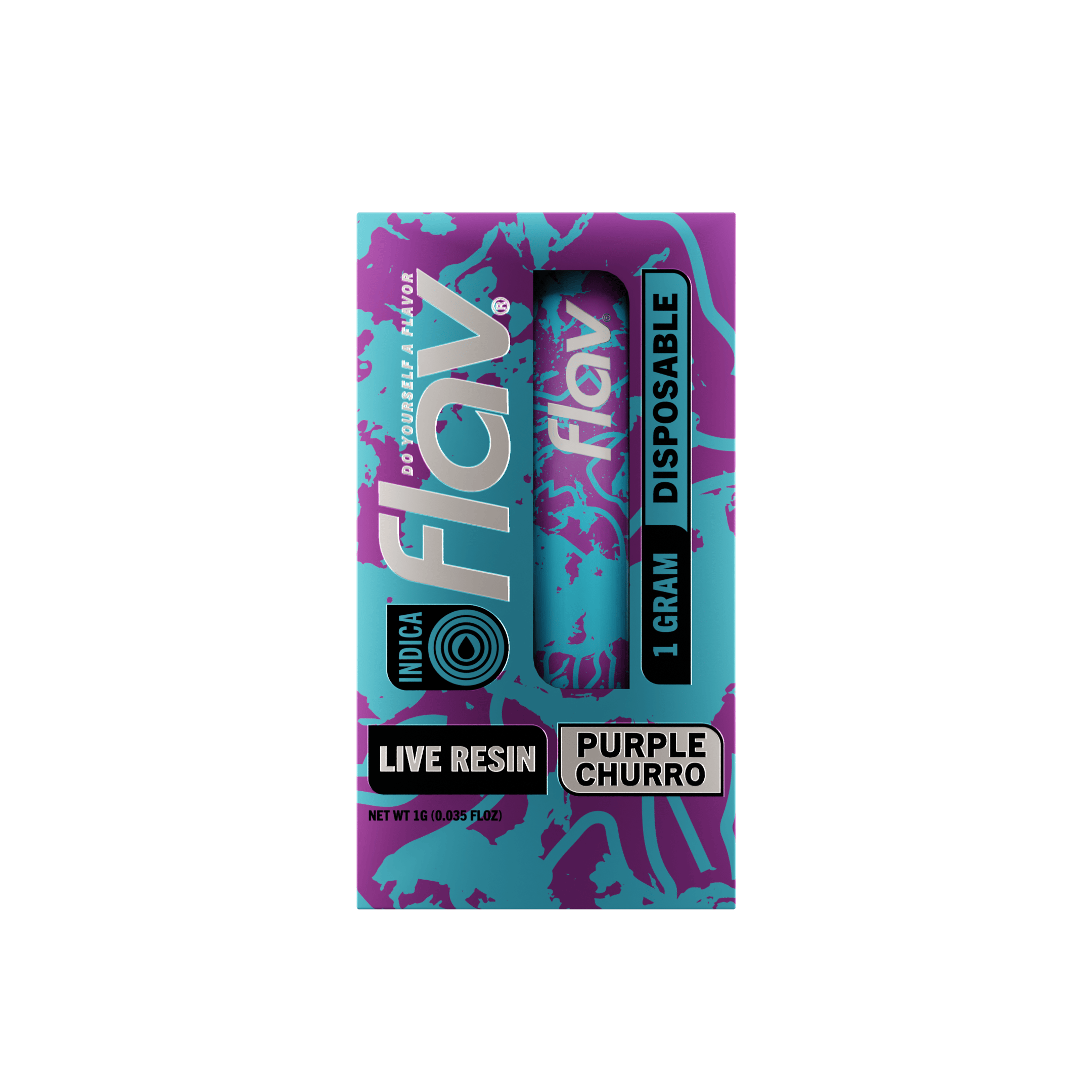 Flav - Live Resin Disposable - 1.0g - Purple Churro - Indica - Flav