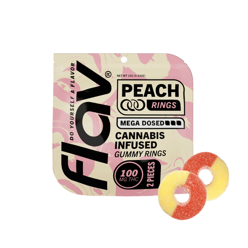 Megadose Rings - Peach - 100mg - Flav
