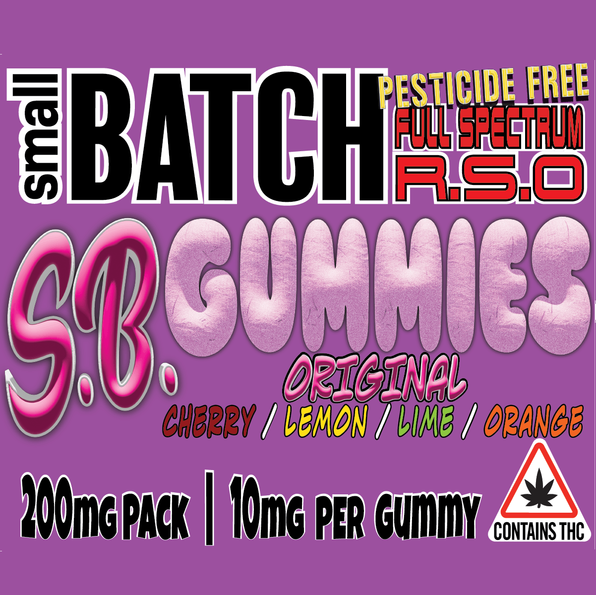 Full Spec RSO Gummies/ Original 200mg - Small Batch - Small Batch Maine