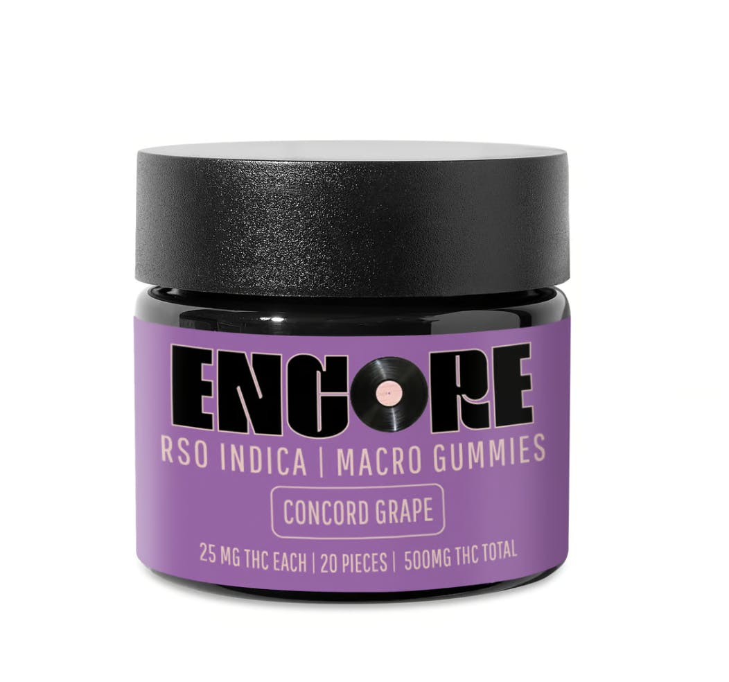 Macro Gummies - Concord Grape RSO Indica 20pk [500mg total] - Encore ...