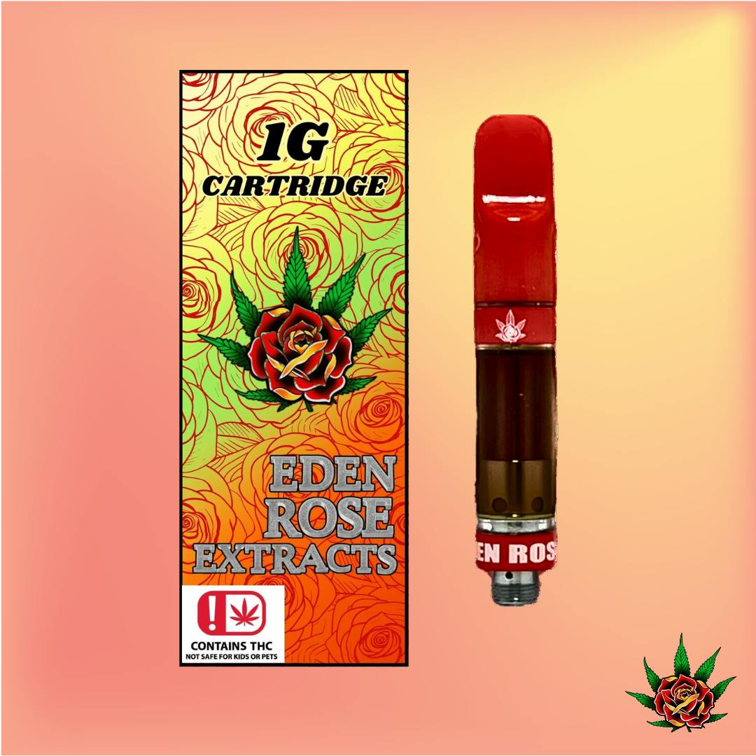 Eden Rose Cured Resin Cart 1g - Green Crack (Sativa) - Eden Rose Processing