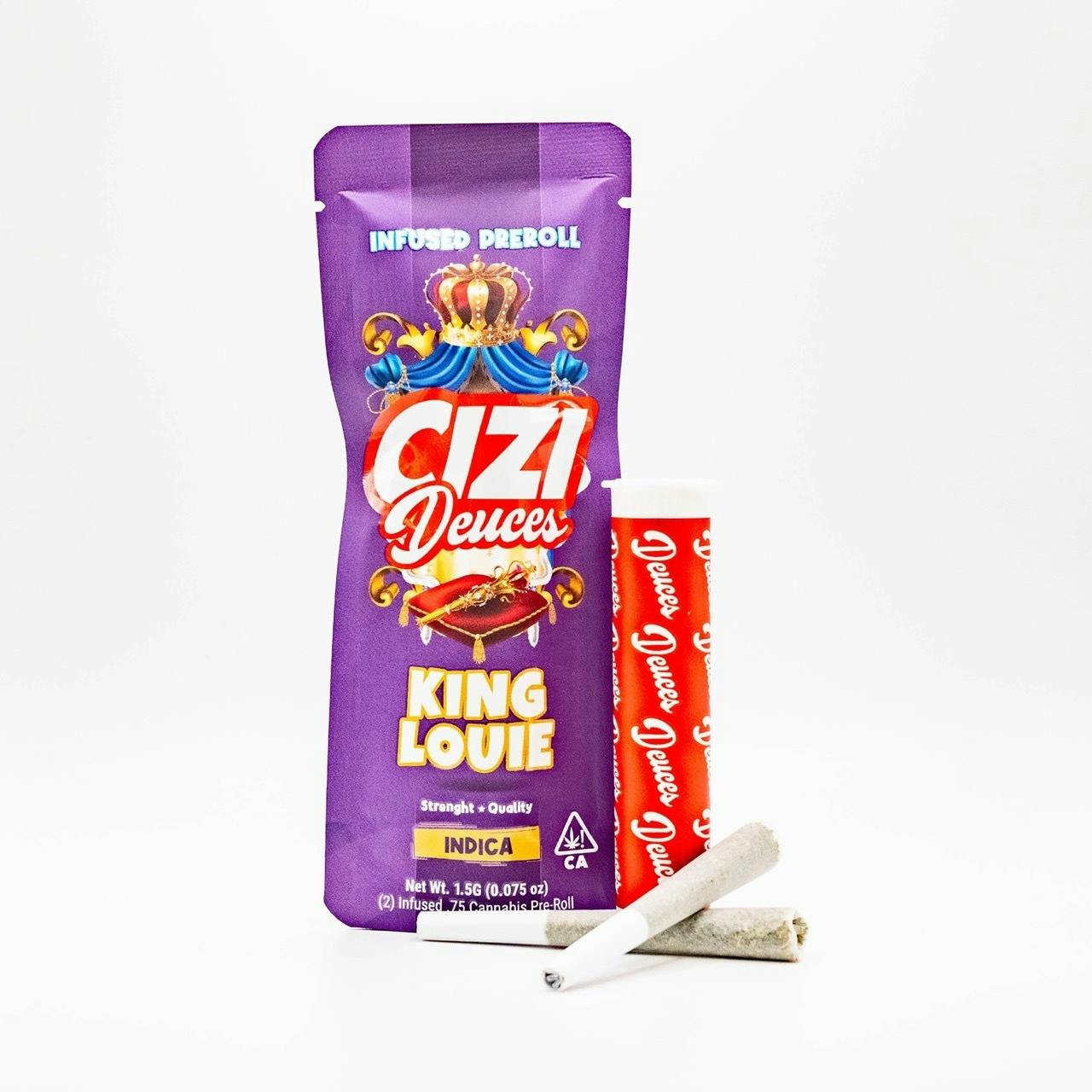 CIZI - DEUCES - KING LOUIE - (2) .75 INFUSED PRE-ROLLS - Cizi