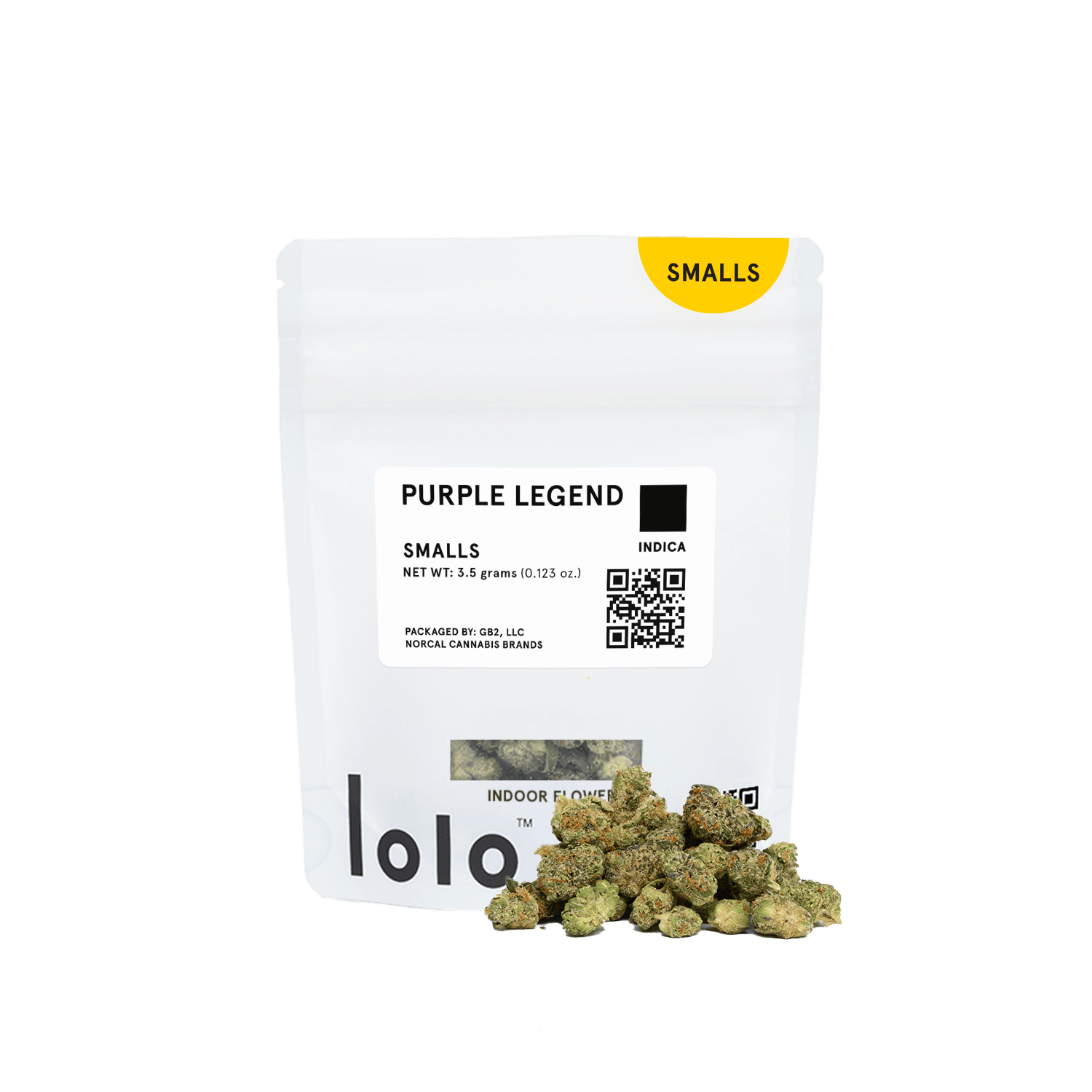lolo Purple Legend Smalls Flower Strain (indica), 3.5g
