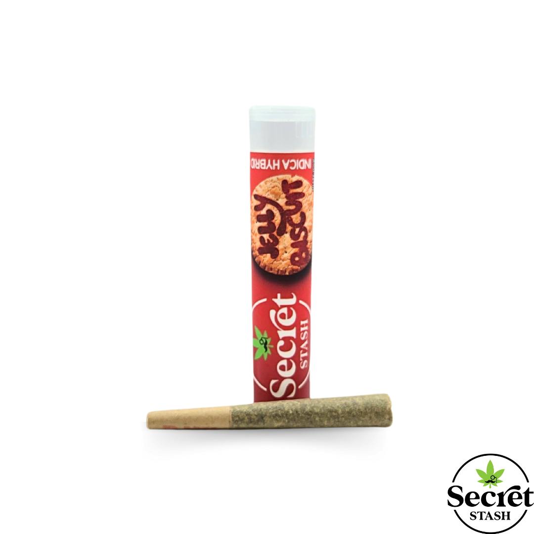 Full Bud Pre Roll - Jelly Biscuit - Half Gram - Secret Stash