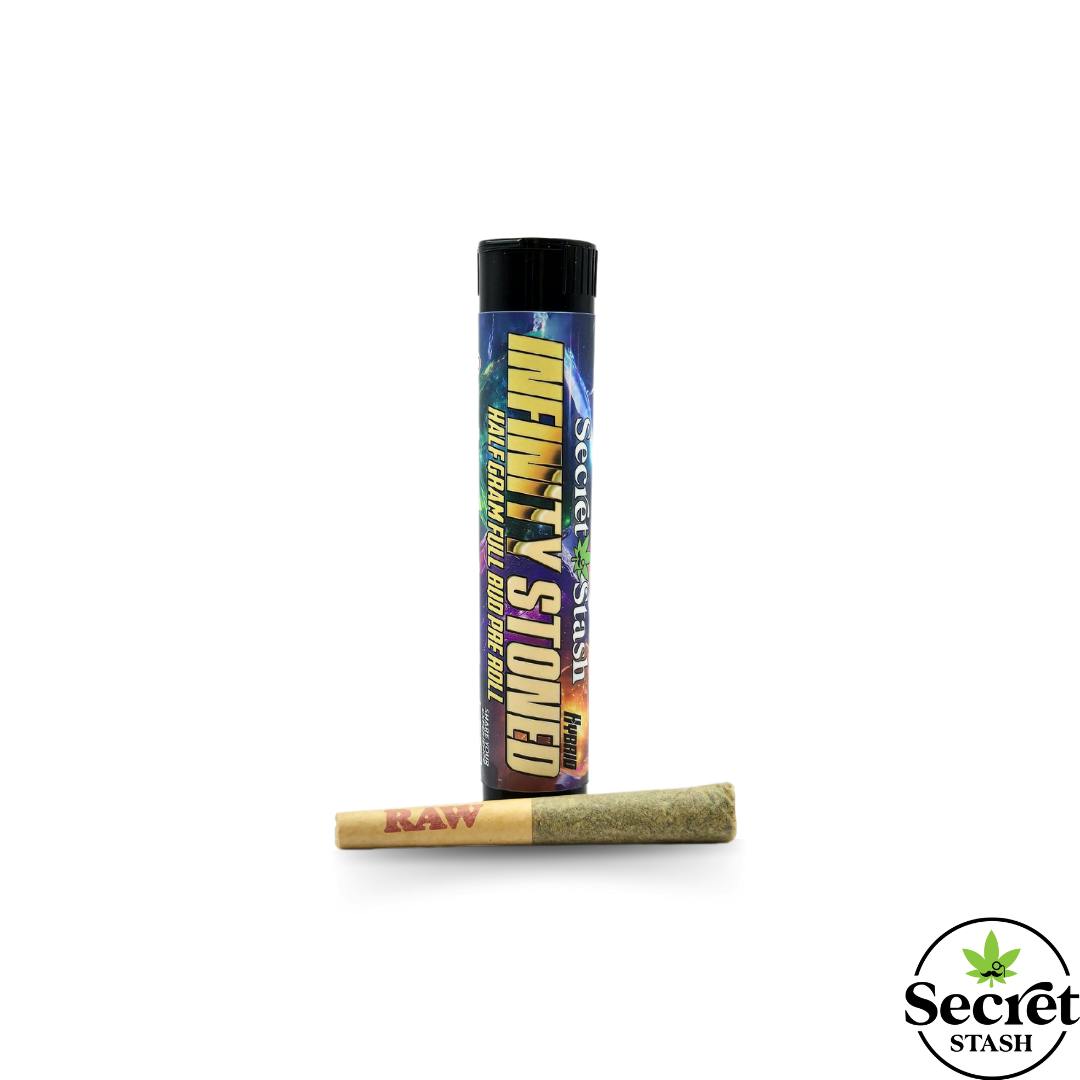 Full Bud Pre Roll - Infinity Stoned - Half Gram - Secret Stash