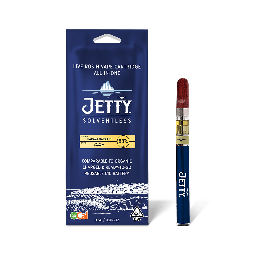 Papaya Daiquiri OCal Solventless All-in-One Vape Pen .5g - Jetty Extracts