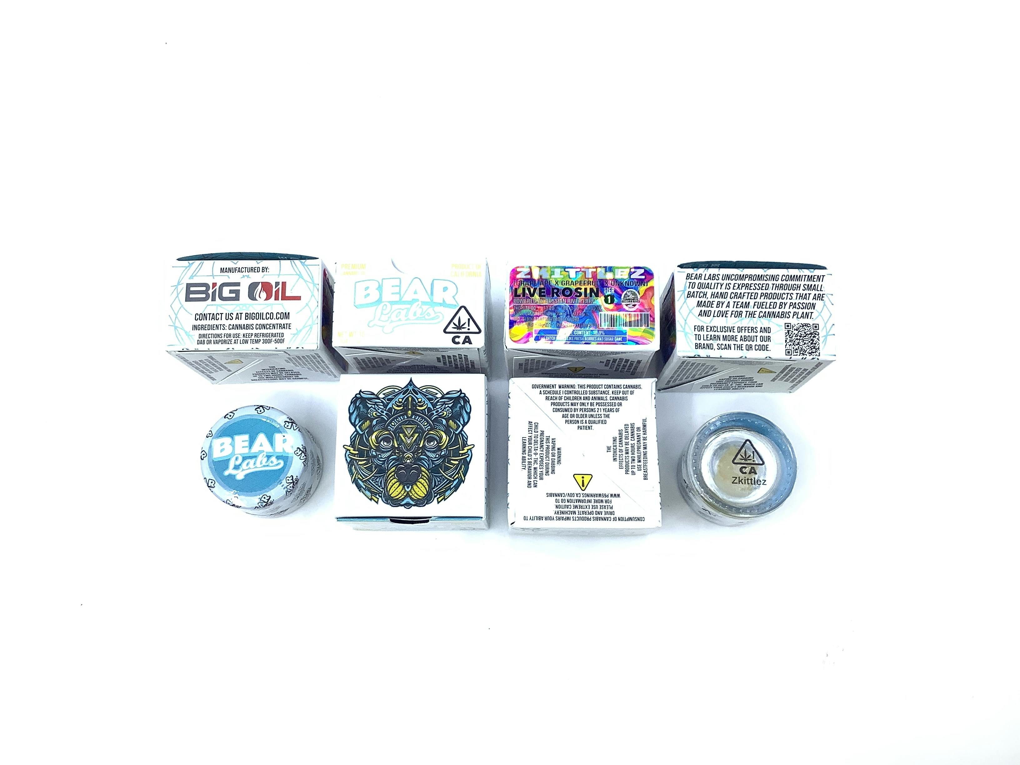 Zkittlez T1 Live Rosin - 1g - Bear Labs