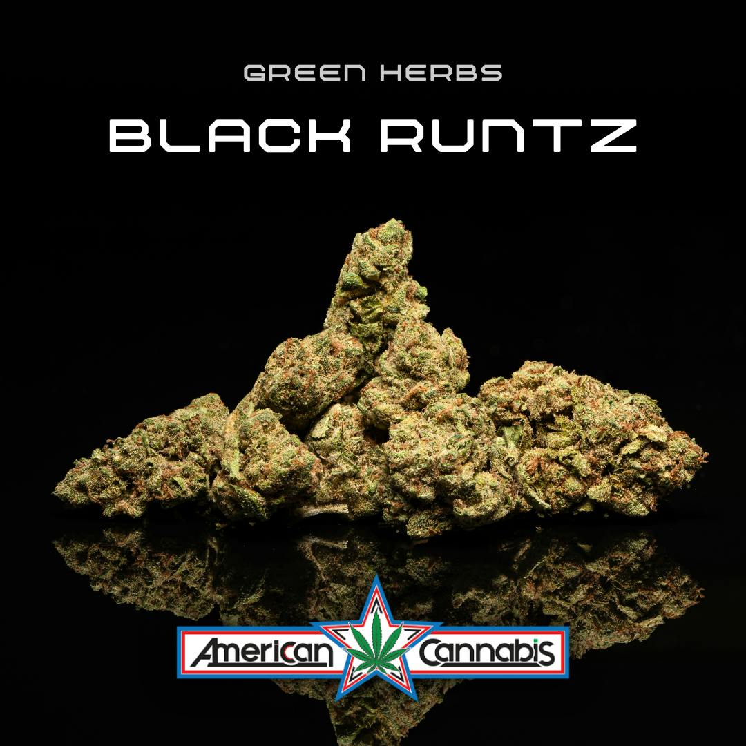 Green Herbs Black Runtz 3.5g (Indica) - American Cannabis Company