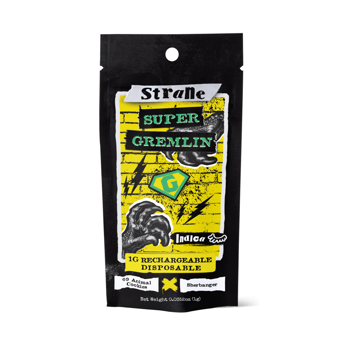 Super Gremlin | All-In-One Live Terpene Distillate Disposable 1g - Strane