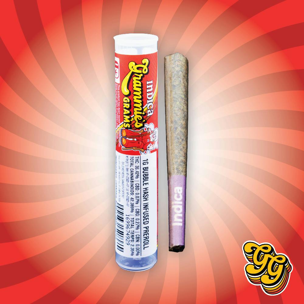 GMO - Bubble Hash Infused Pre-Roll (1g) - Grammie's Grams