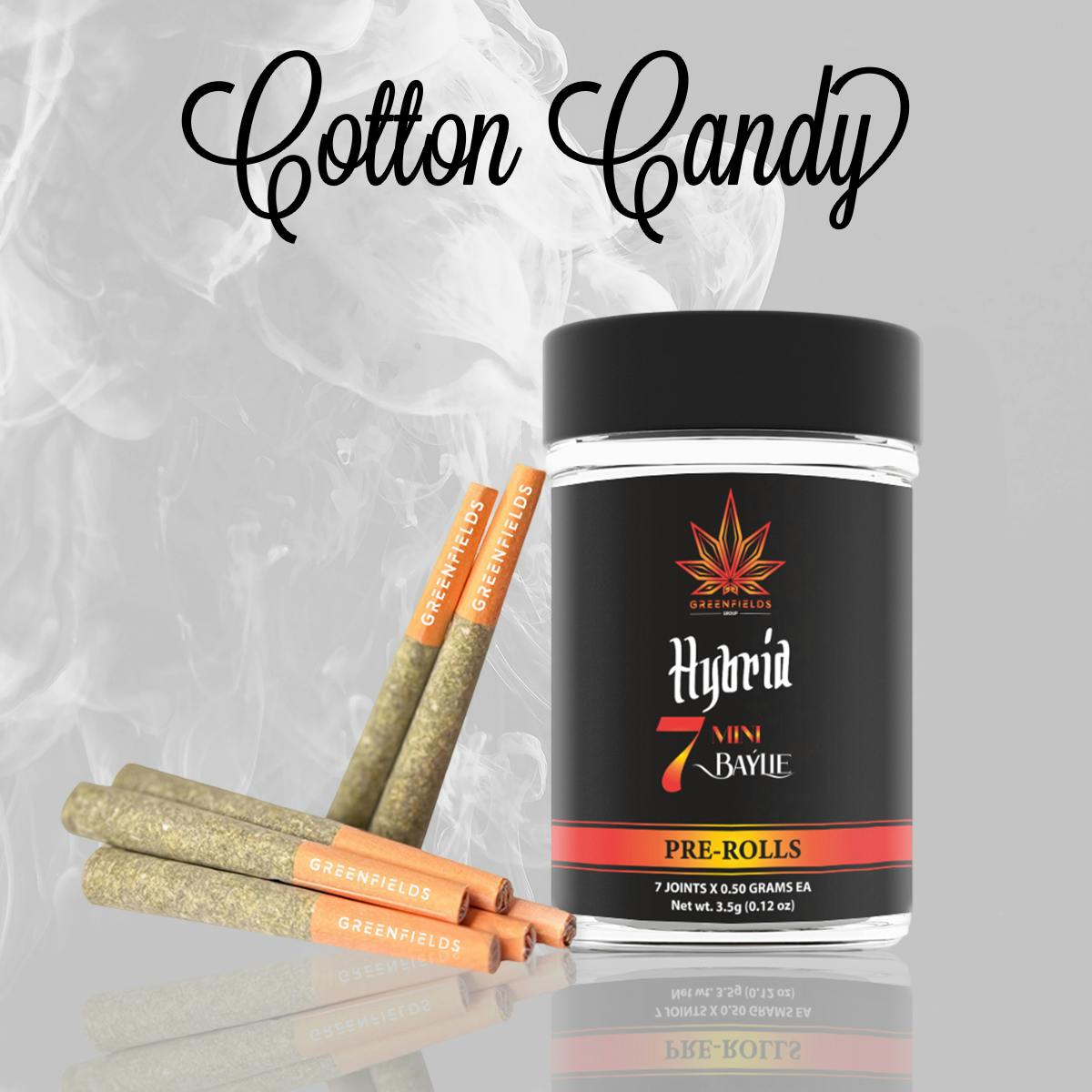 Cotton Candy - Mini Pre-Rolls | 7-Pack (3.5g) Hybrid Premium Flower ...