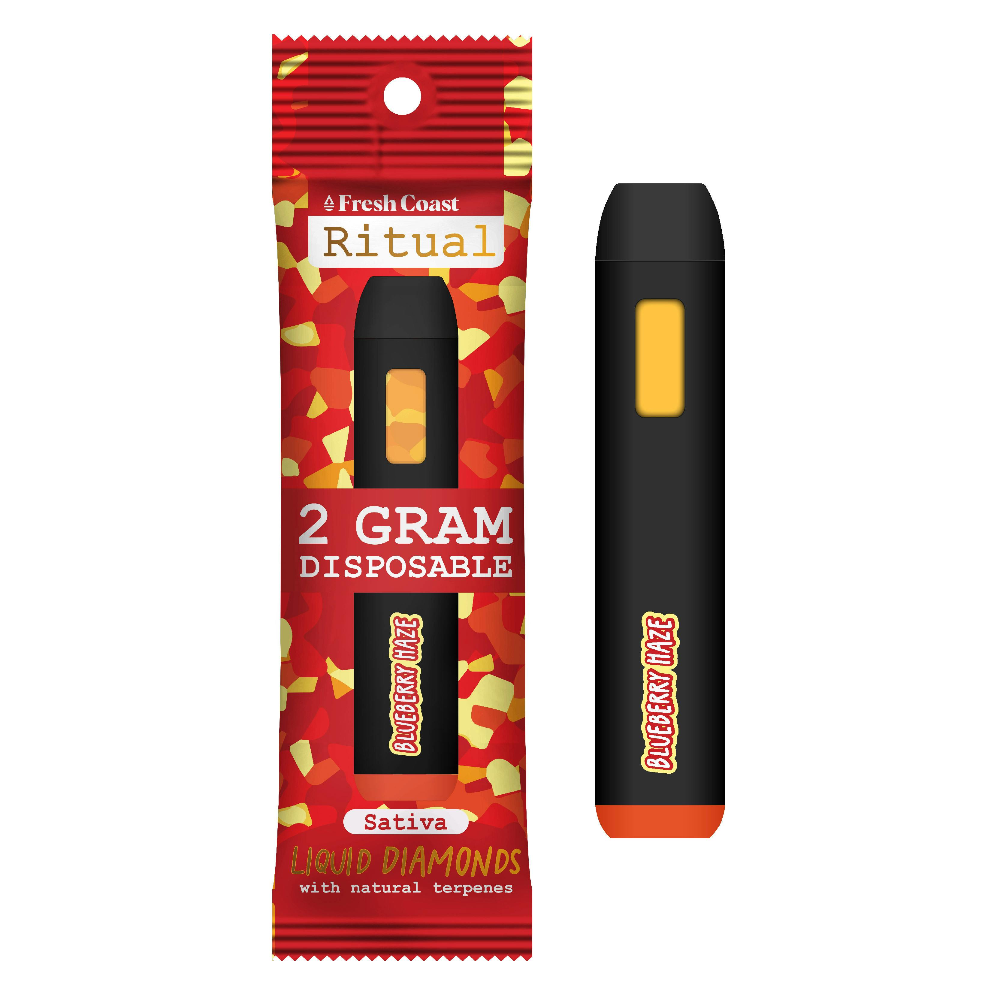 Blueberry Haze | Ritual Liquid Diamond 2g Disposable | Sativa ...