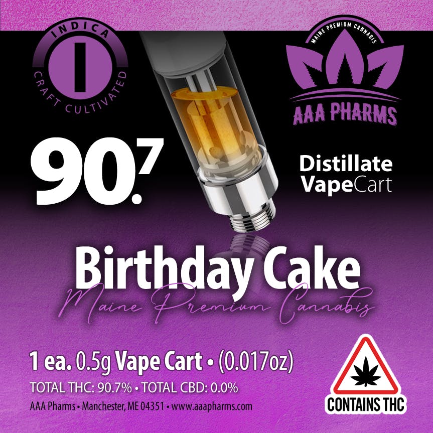 Birthday Cake - Distillate Cart - AAA Pharms