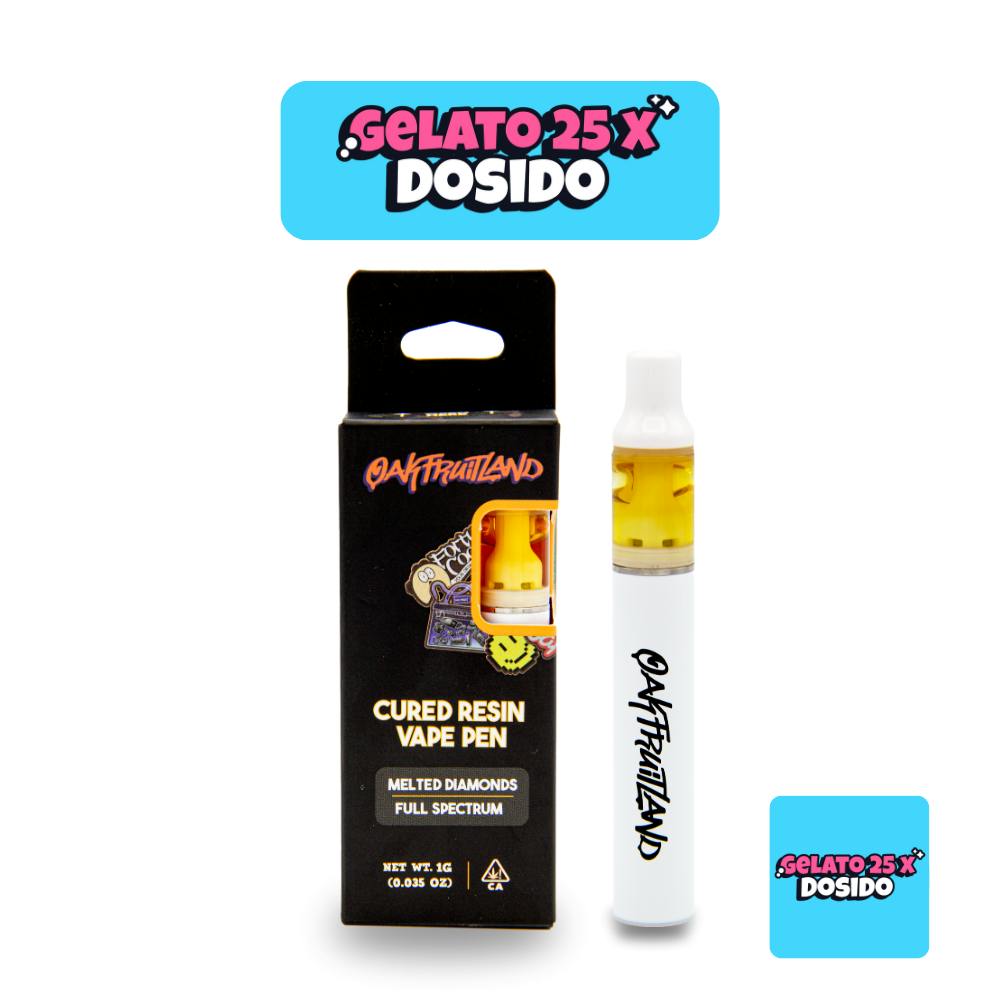 Gelato 25 x Dosido AIO Vape 1g - Cured Resin Series - Oakfruitland (OFL)